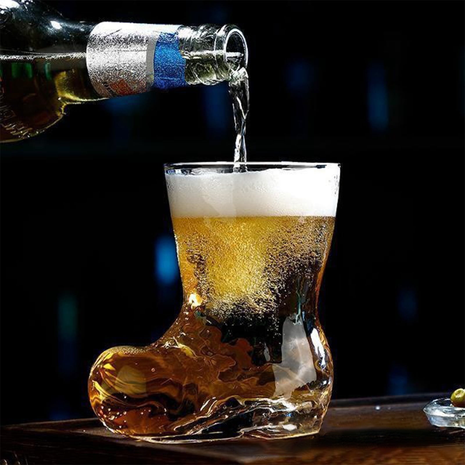 PATLOLLAV Cute Boot Shaped Cocktail Glasses, Clear Glass Beverage Beer ...