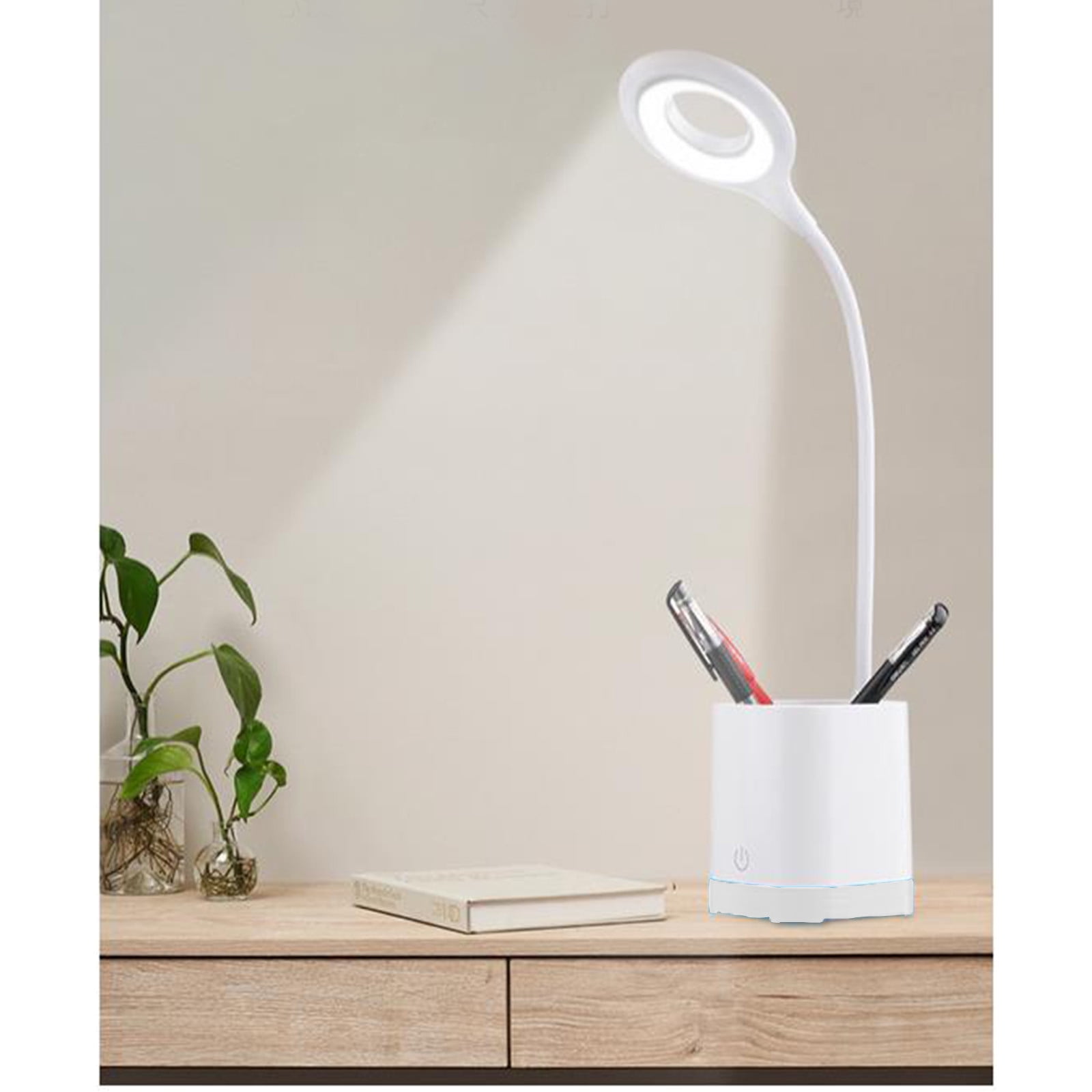 PATLOLLAV Desk Lamp with Pen Holder,Dimming Desk Lamp for College Dorm ...