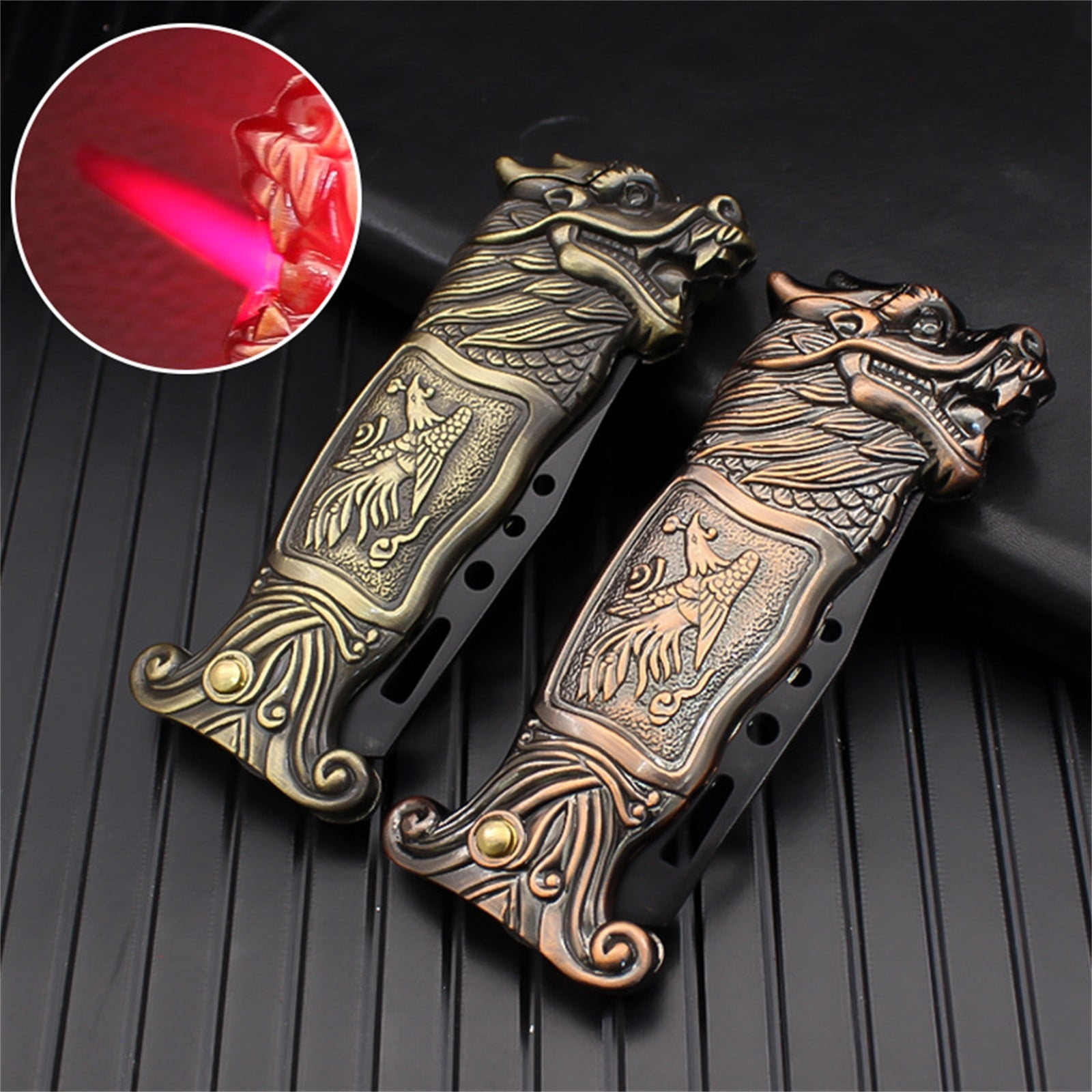 PATLOLLAV Dragon Shape Embossed Lighter,Electronic Lighter Inflatable ...