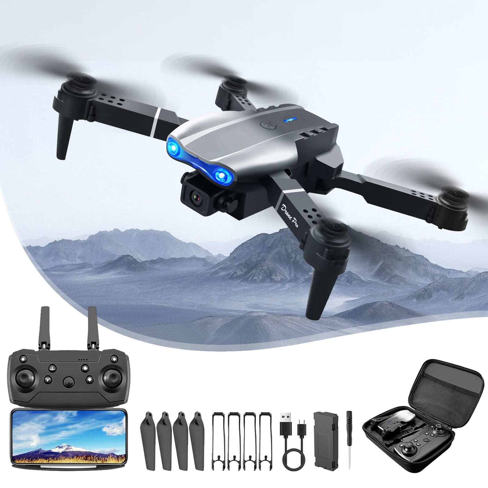 PATLOLLAV Drone with Single Camera for Adults, 1080P HD Mini FPV Drones ...