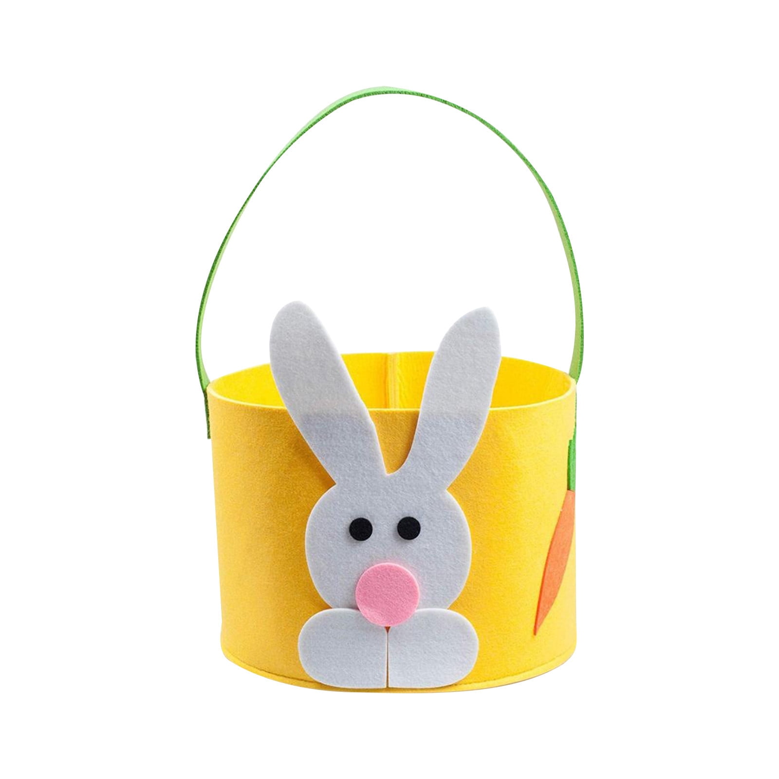 PATLOLLAV Easter Bunny Felt Candy Basket,Cute Rabbit Egg Hunt Bucket ...