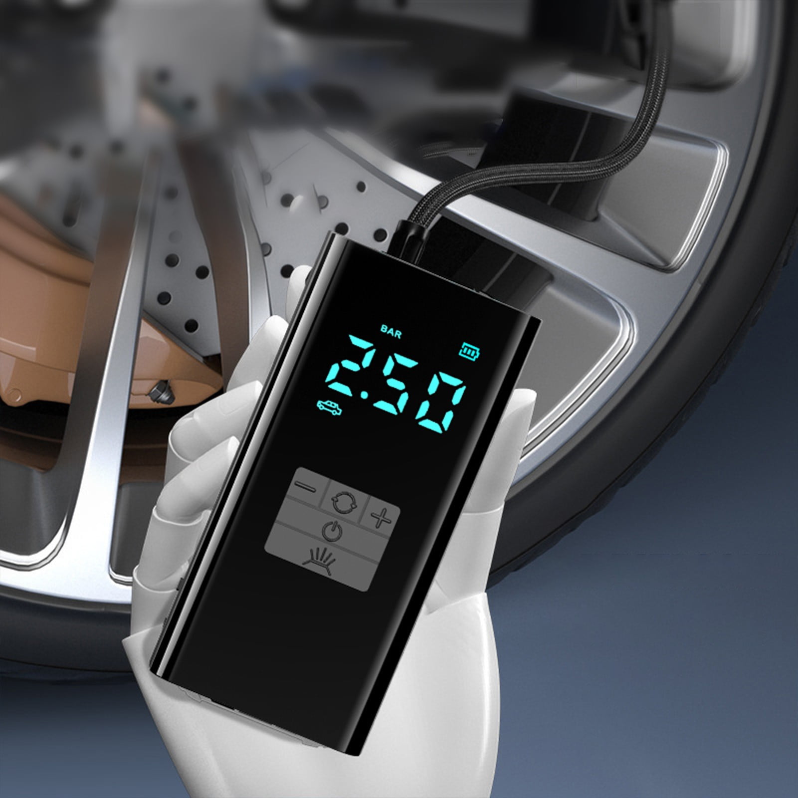 PATLOLLAV Electric Air Inflator, 7.4V Cordless Wired Tire Air Inflators ...