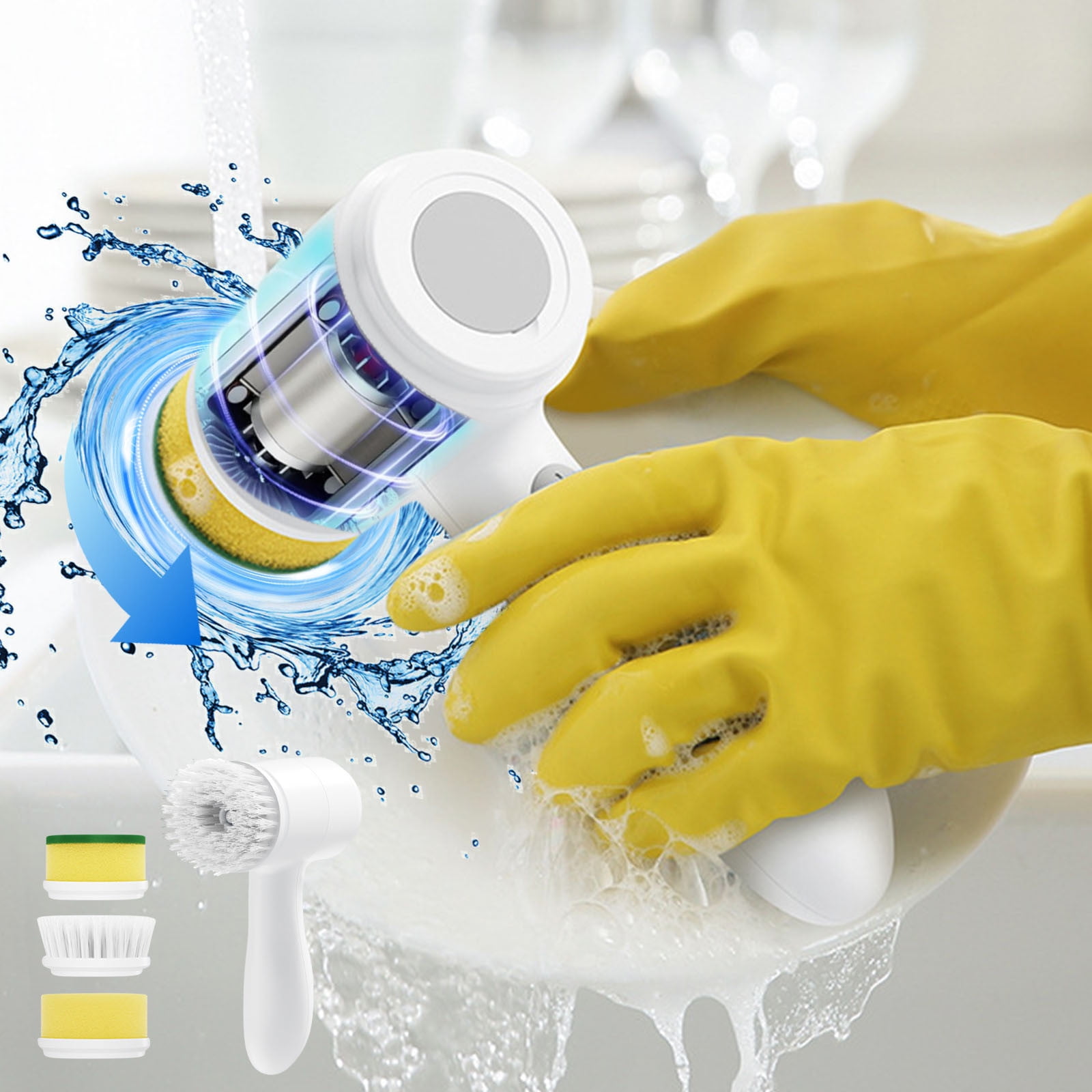 PATLOLLAV Electric Spin Scrubber,Waterproof Electric Cleaning Brush ...