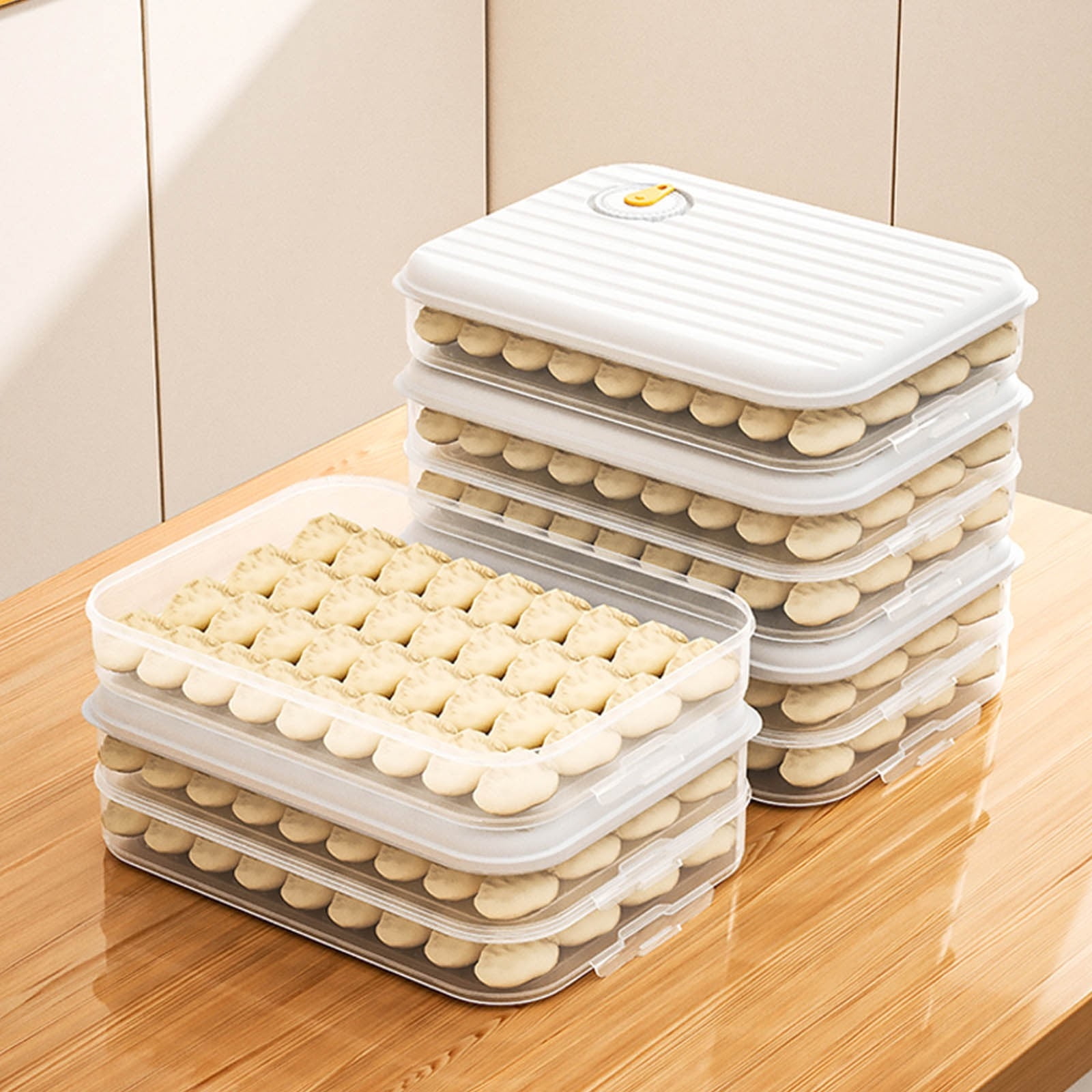 PATLOLLAV Food Storage Containers Dumpling Organizer Transparent Food ...