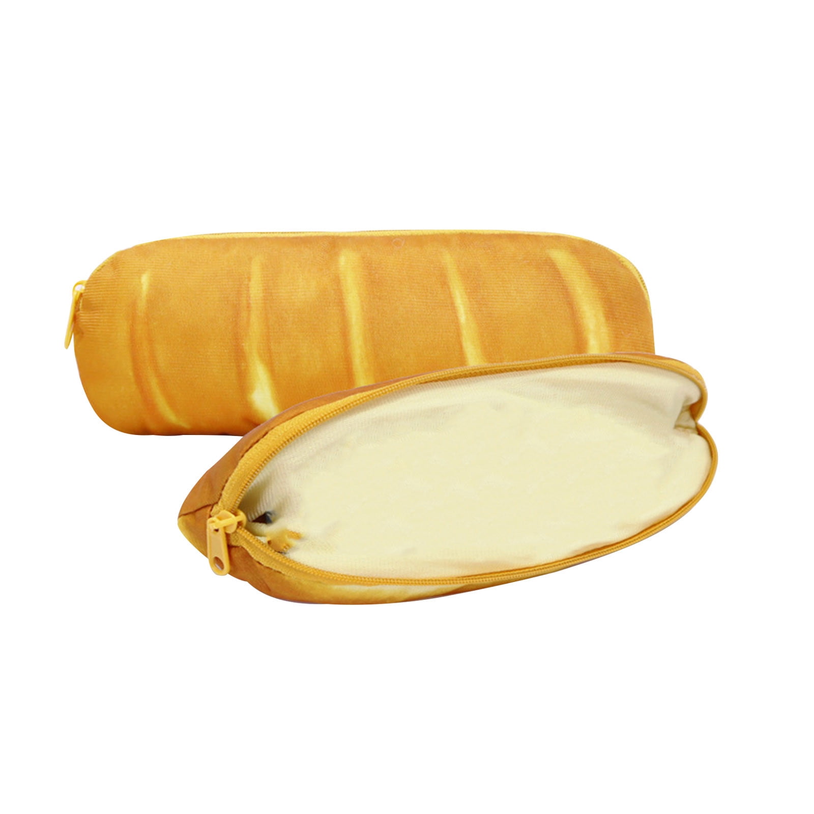 PATLOLLAV Funny Bread Pencil Case,Creative Cute Novelty Funny Face ...