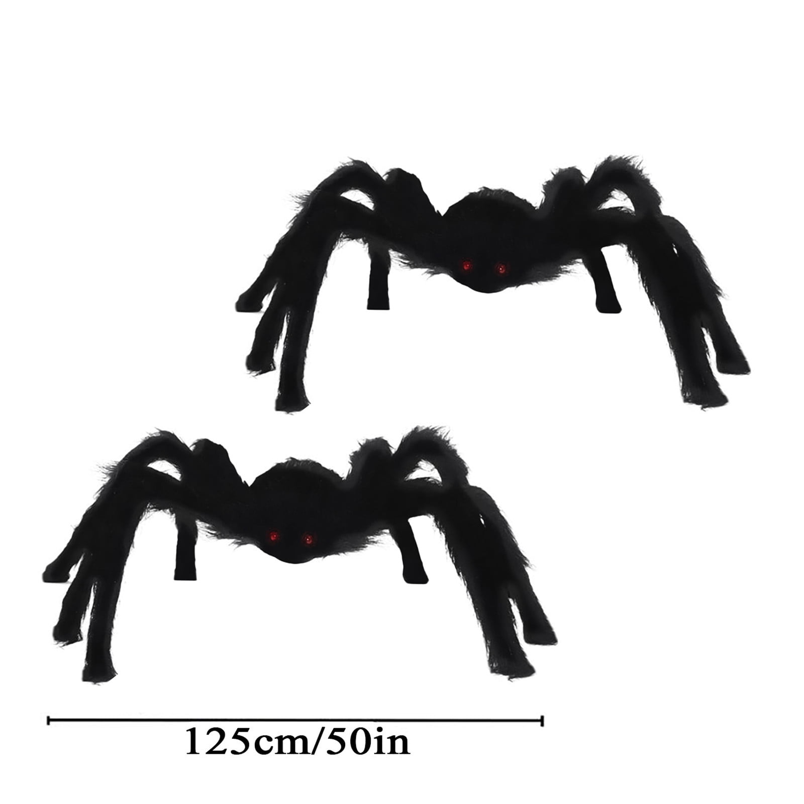PATLOLLAV Giant Spider Halloween Decorations, 90/125/150cm Black Soft ...