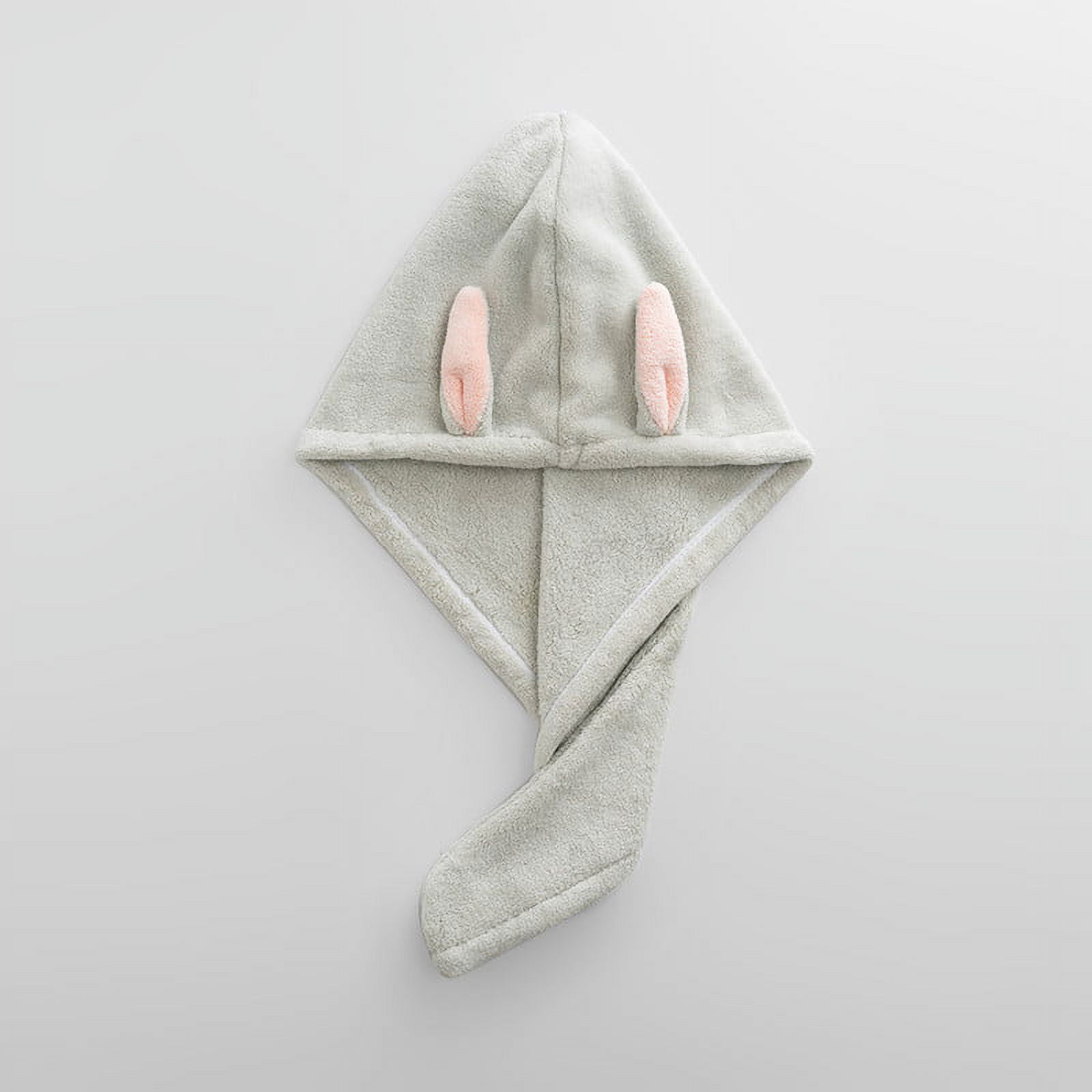 PATLOLLAV Hair Towel Wrap,Cute Rabbit Ears Turban ,Coral Velvet ...