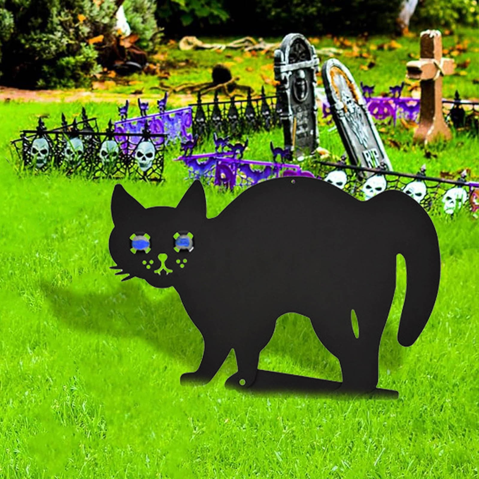 PATLOLLAV Halloween Decorations Yard Signs,Large Halloween Black Cat ...