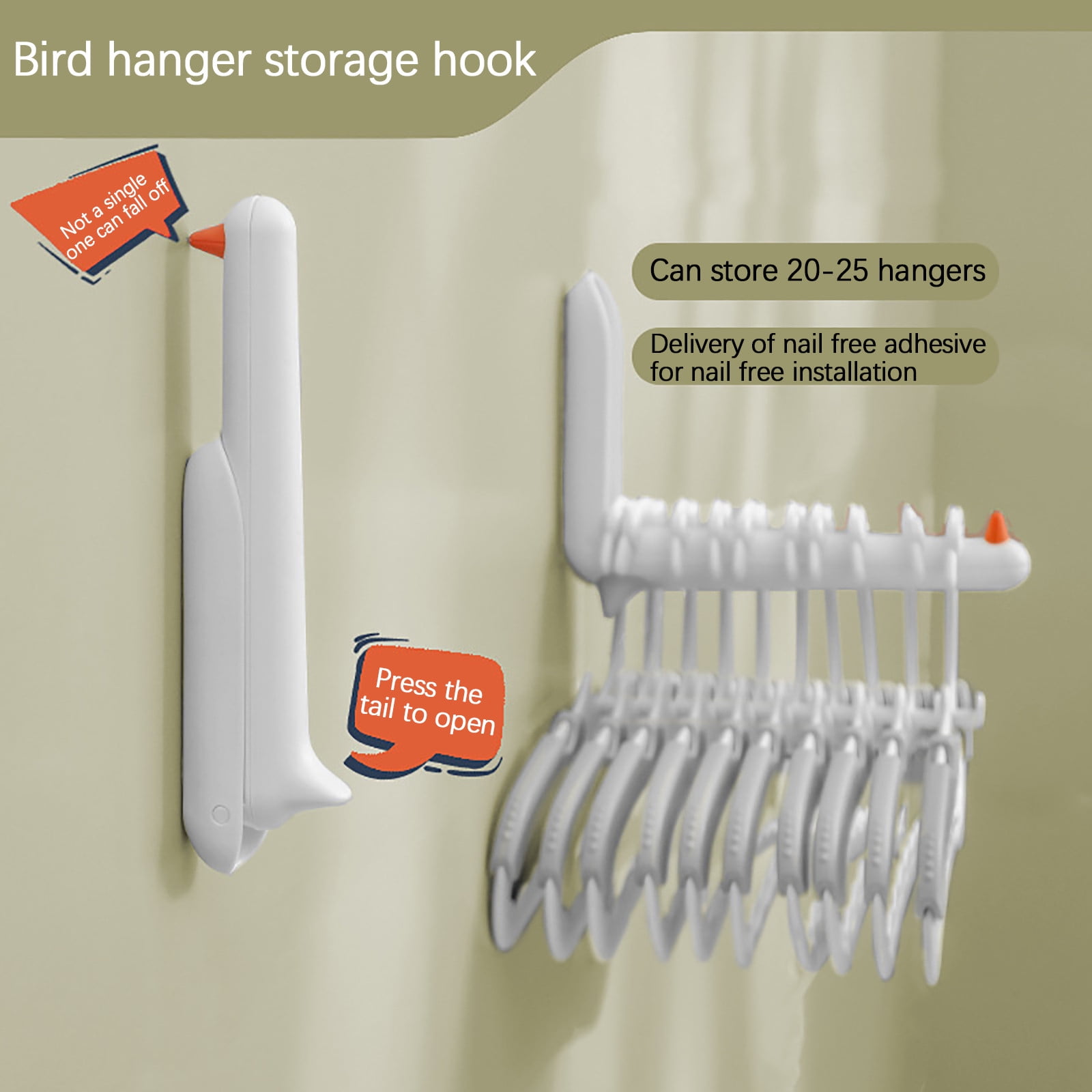 PATLOLLAV Hanger Storage Organizer, Folding Bird Shape Storage Rack for ...