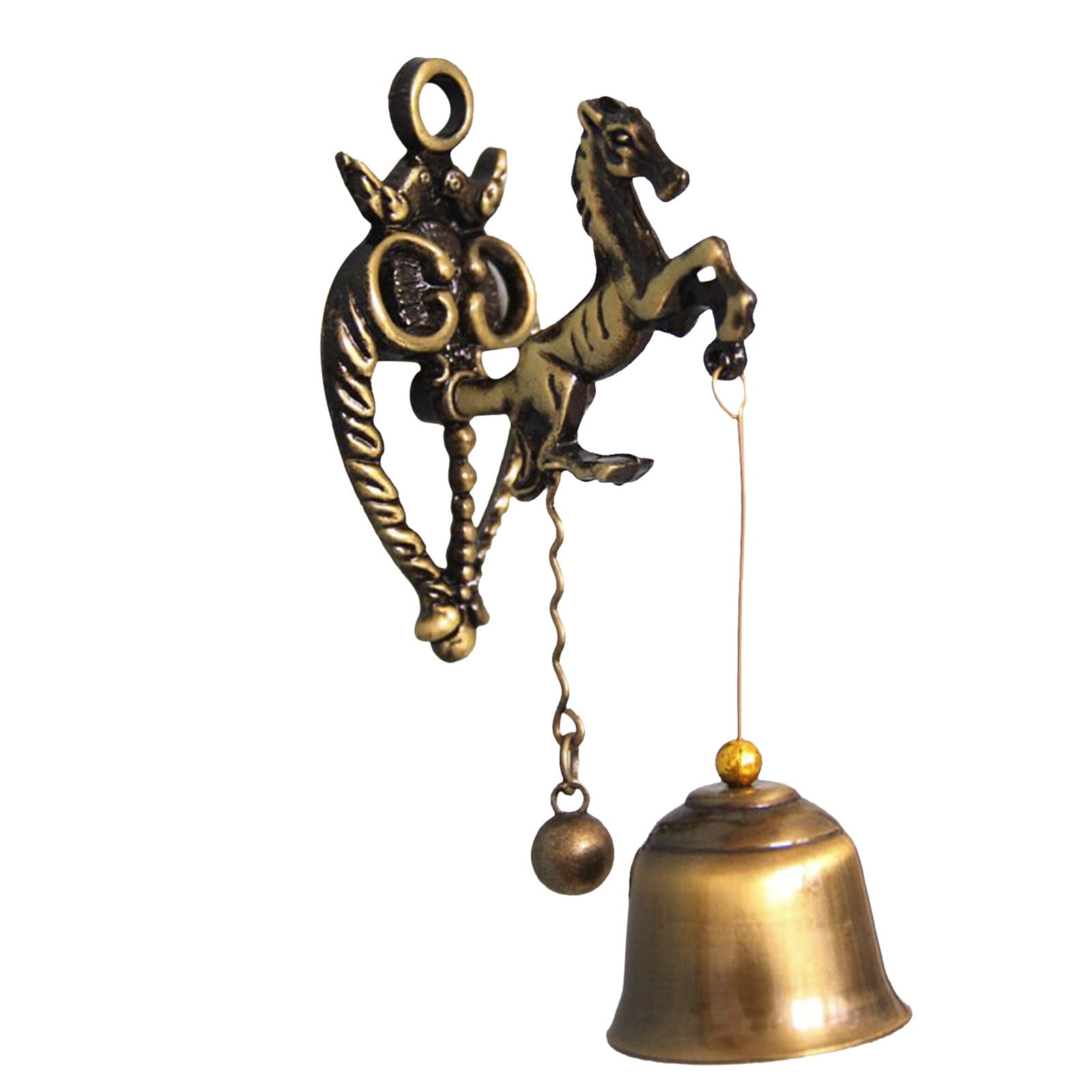 PATLOLLAV Heavy Duty Cast Iron Animal Wall Bell Decorative Retro Style ...