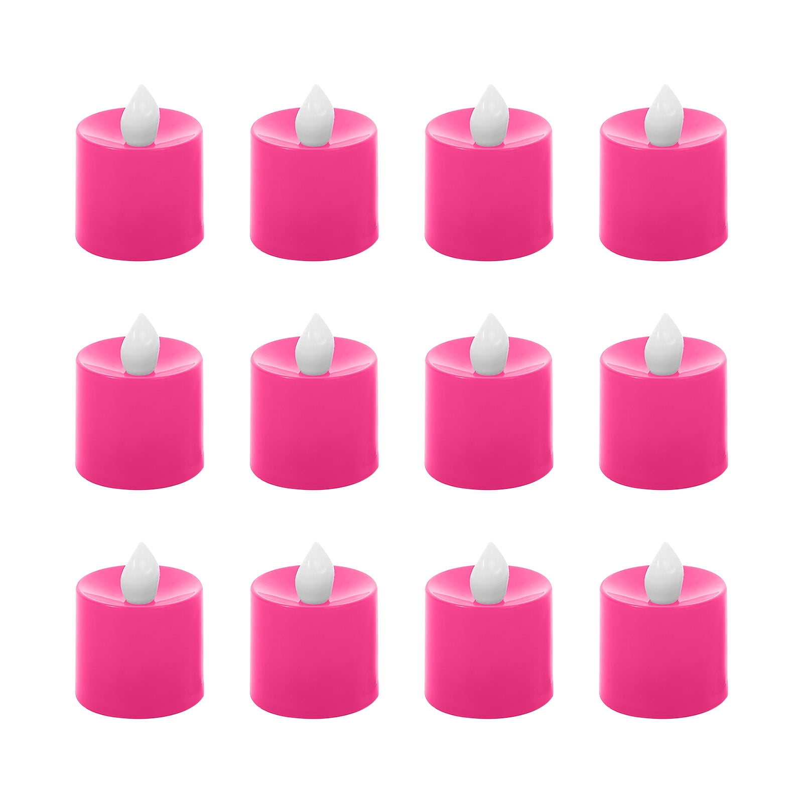 PATLOLLAV Homemory Hot Pink Tea Lights Candles Battery Operated,12 Pcs ...