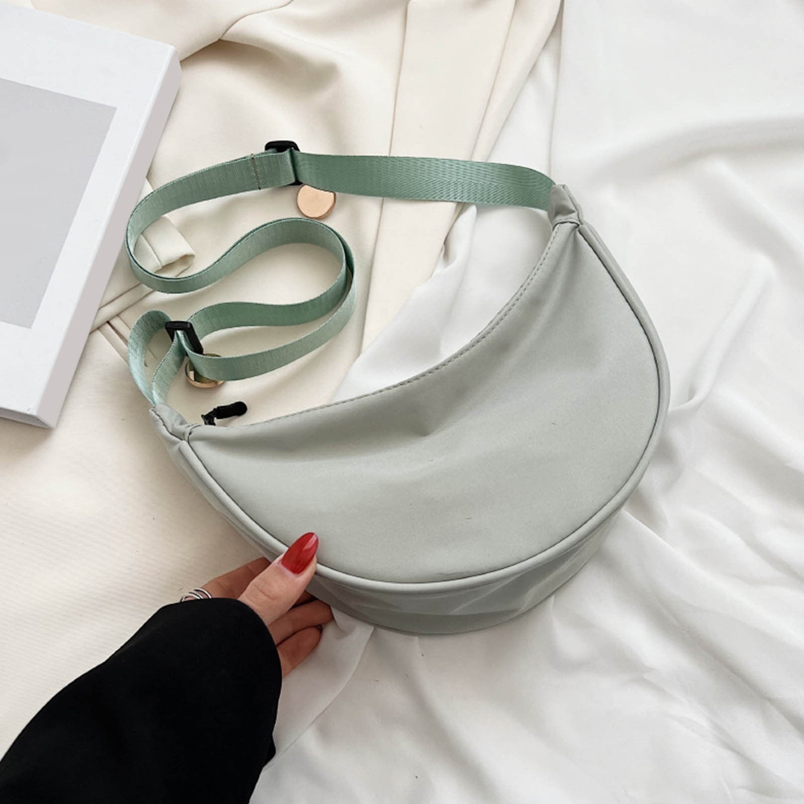 PATLOLLAV Lightweight Crescent Nylon Crossbody Bag,Small Sling ...