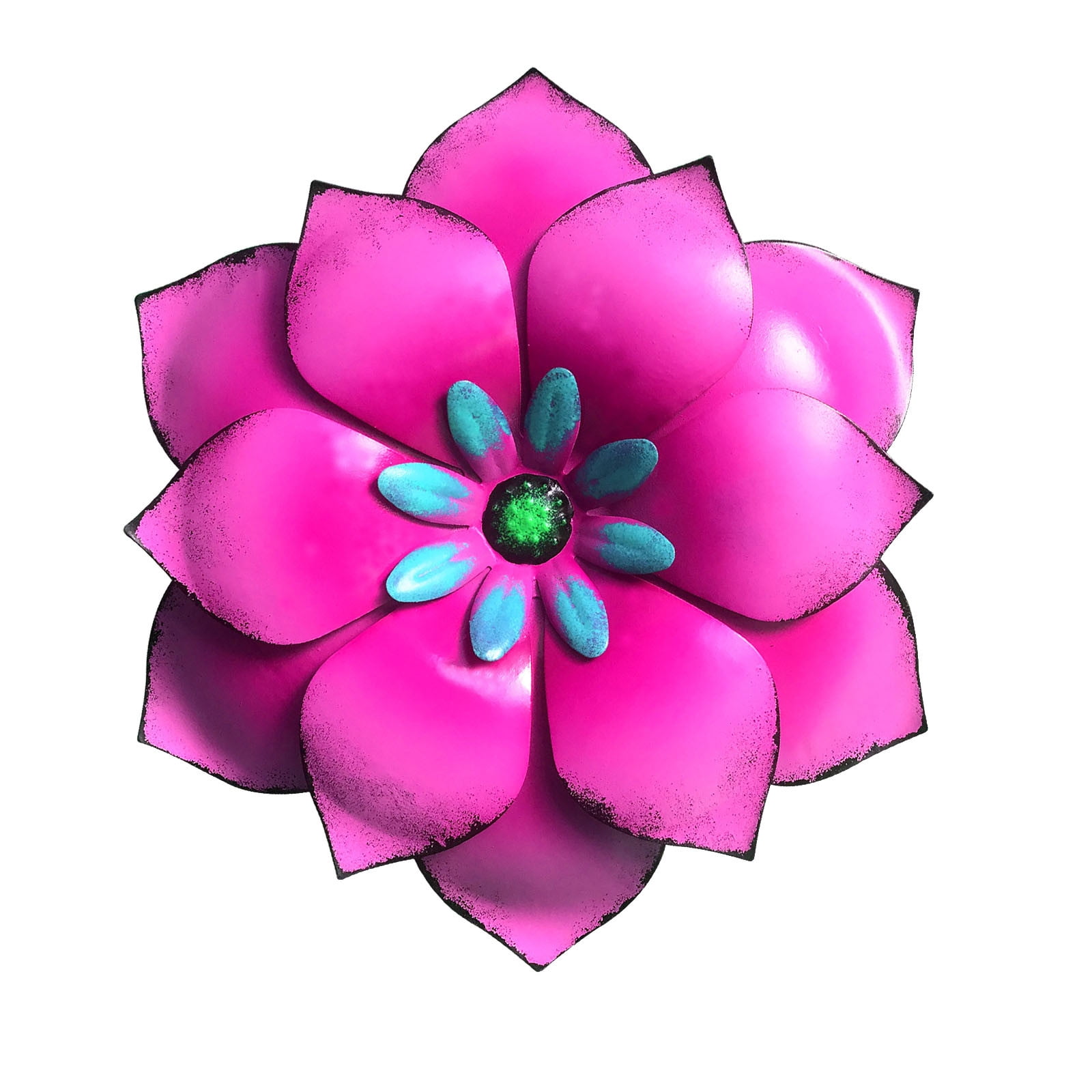 PATLOLLAV Metal Flower Wall Decor, Metal Wreath Multiple Layer Flower ...