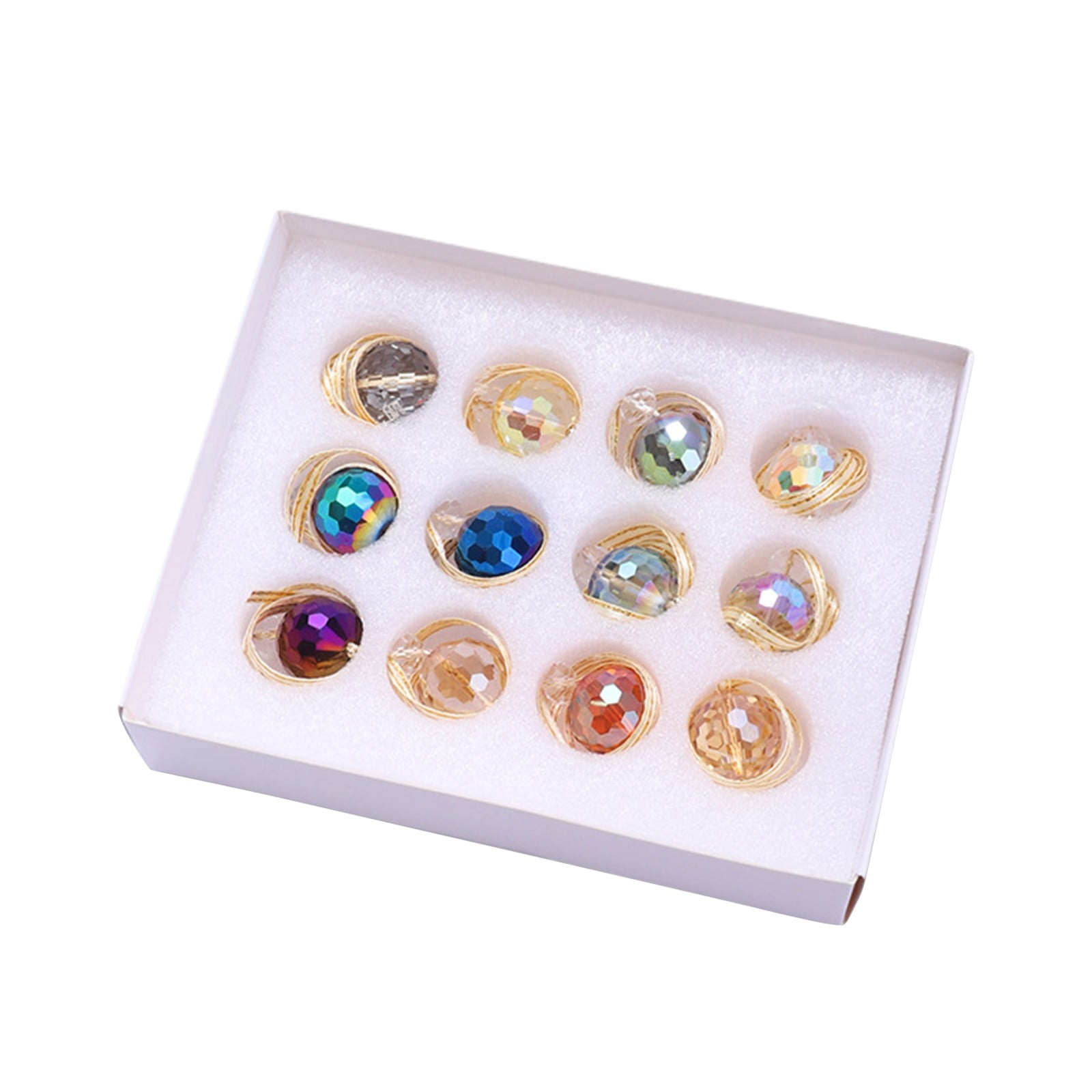 PATLOLLAV Multi Color Crystal Ball Ornament Christmas Pendant Colorful ...