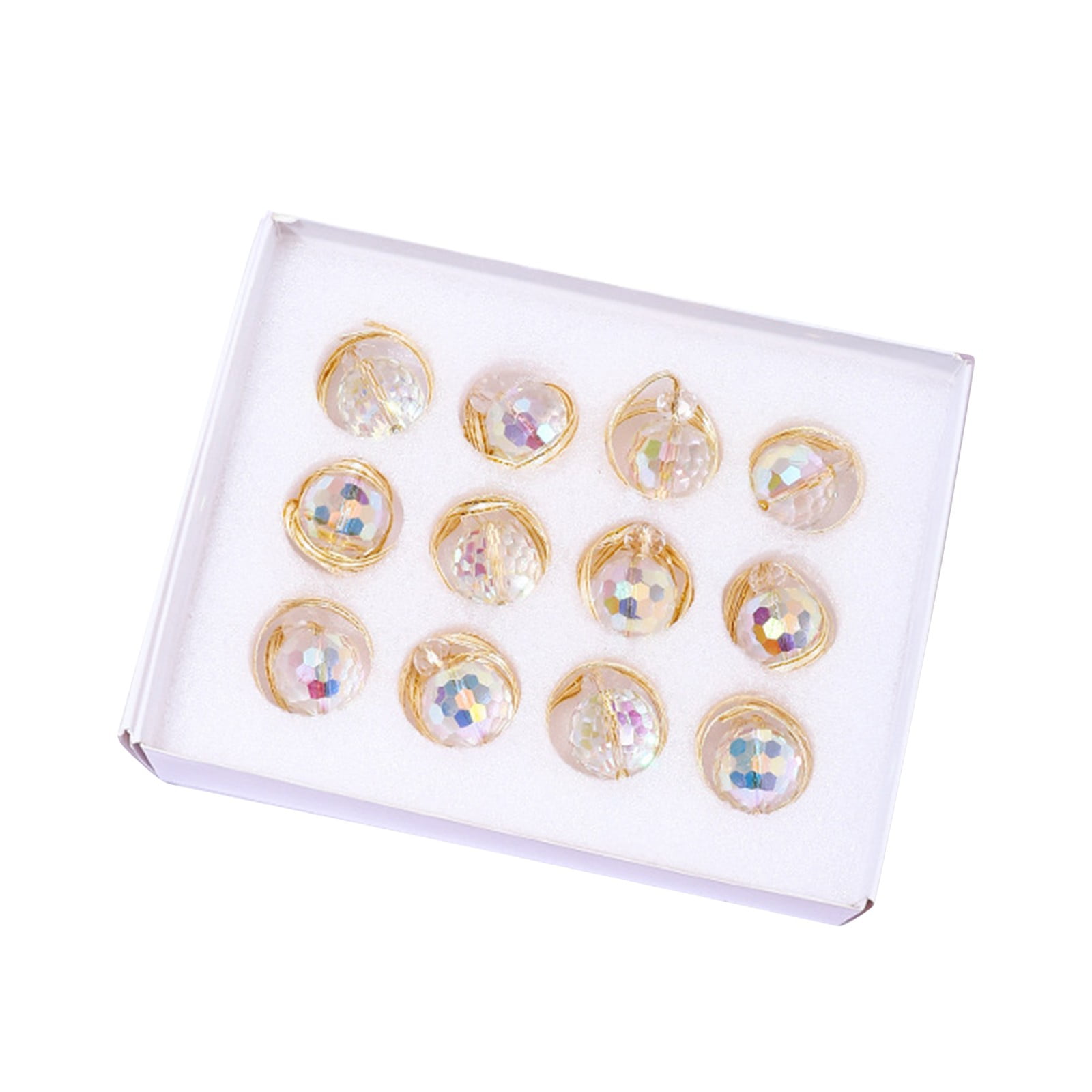 PATLOLLAV Multi Color Crystal Ball Ornament Christmas Pendant Colorful ...