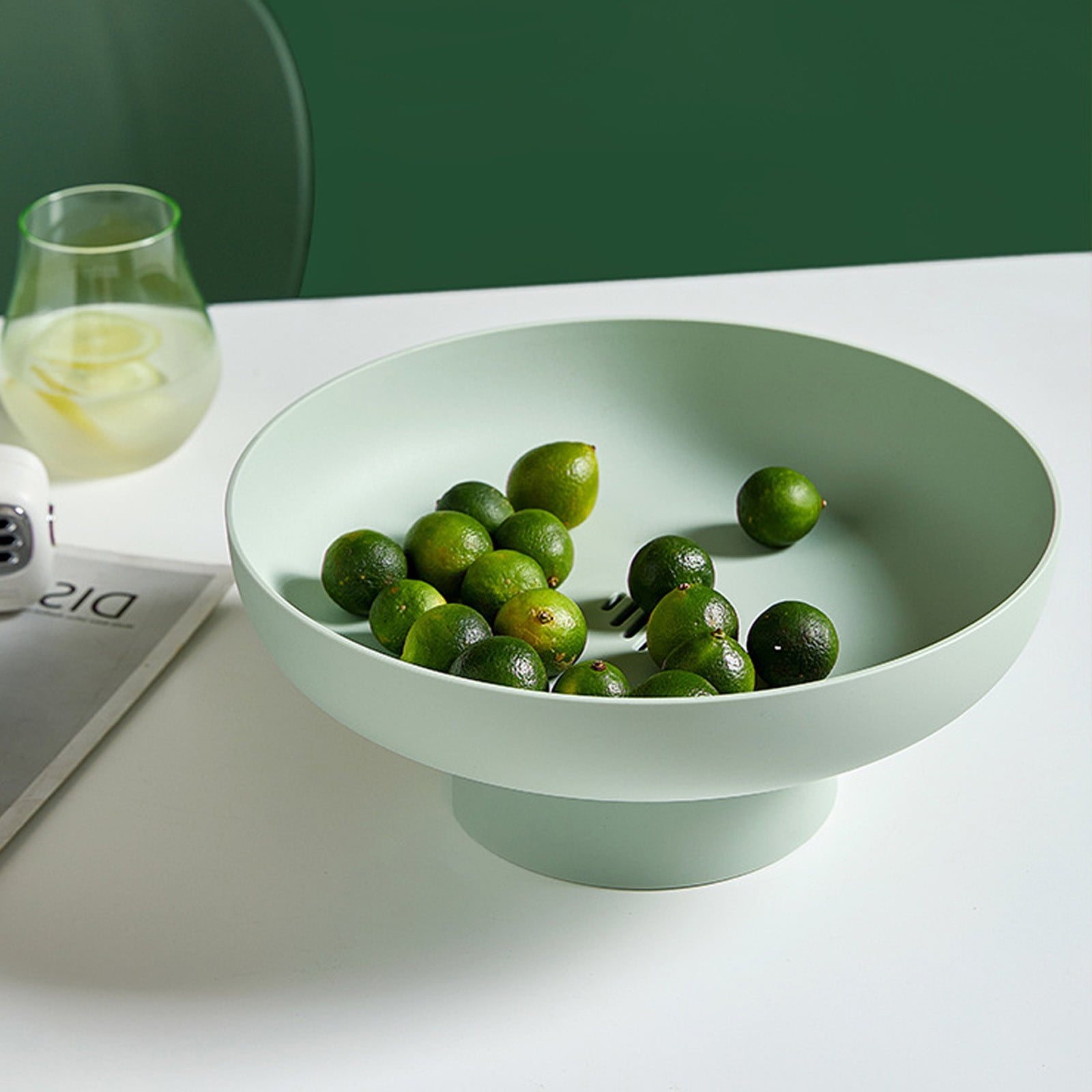PATLOLLAV Multi-purposes Plastic Fruits Bowl, 10.5Inch Decorative ...