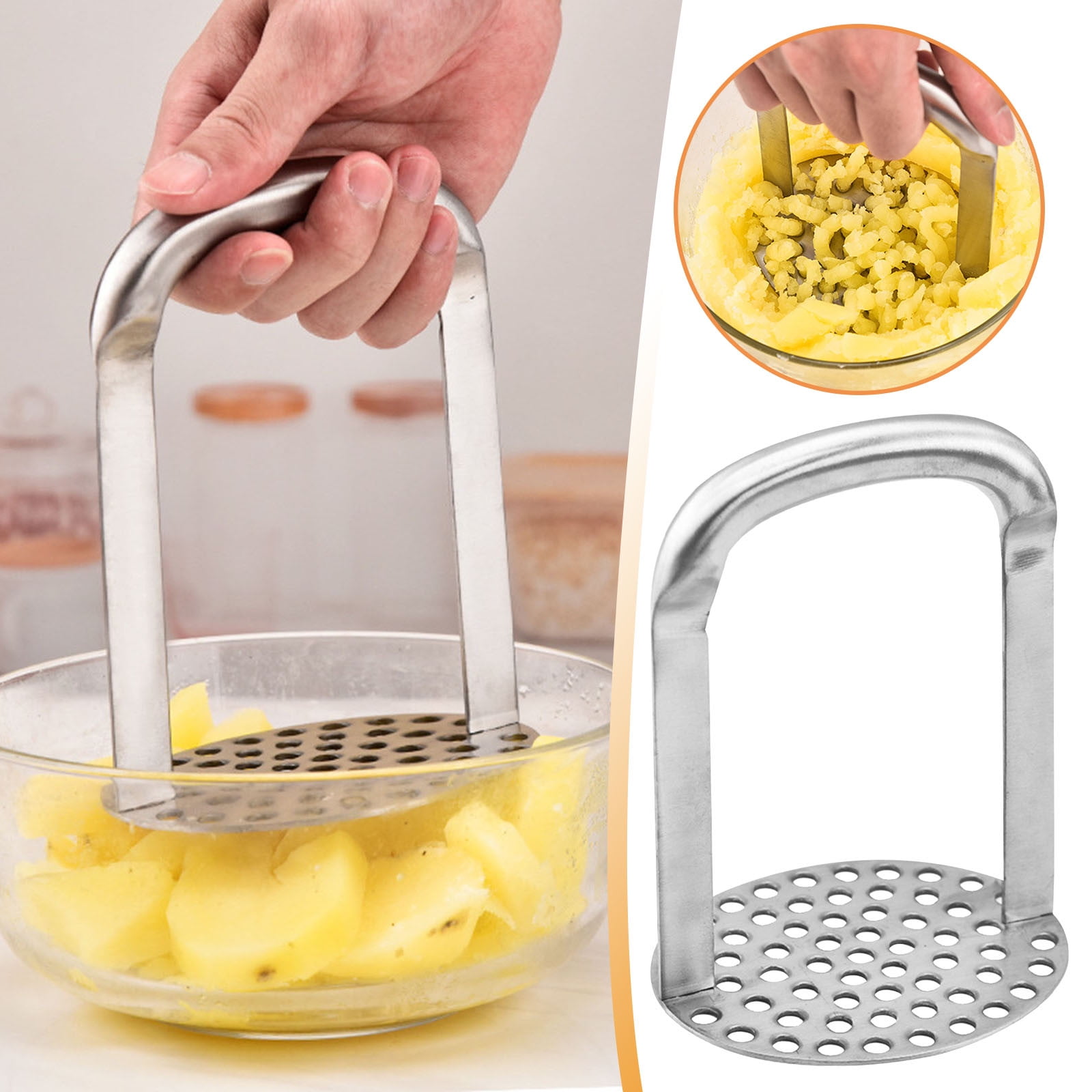 PATLOLLAV Potato Masher Stainless Steel, Best Mashed Potatoes Masher ...
