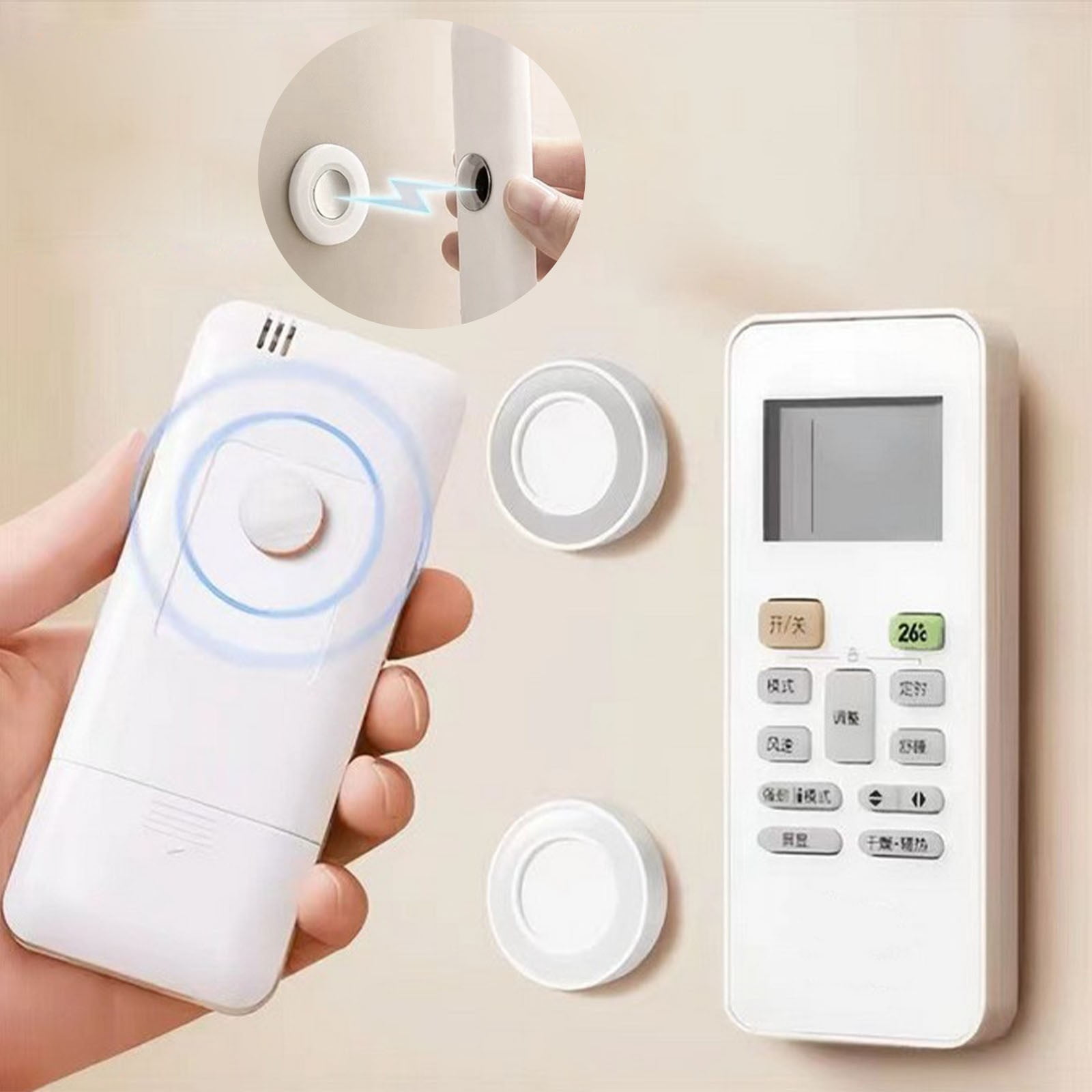 PATLOLLAV Remote Control Magnetic Tape Hook Non-punching Wall Mount ...