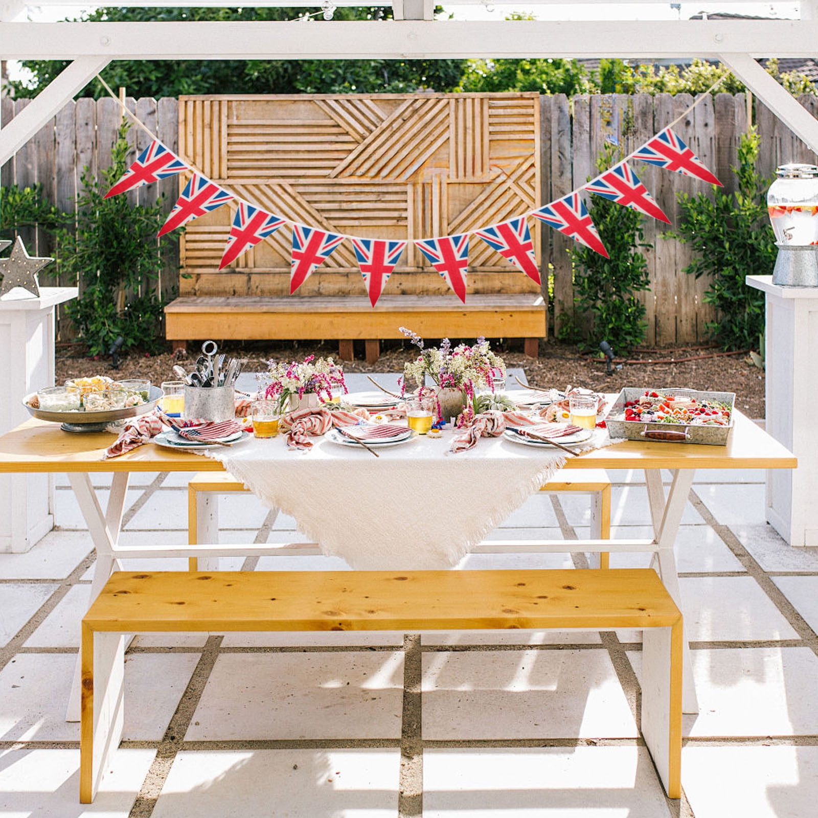 PATLOLLAV Reusable Polyester Independence Day Party Triangle Flag ...