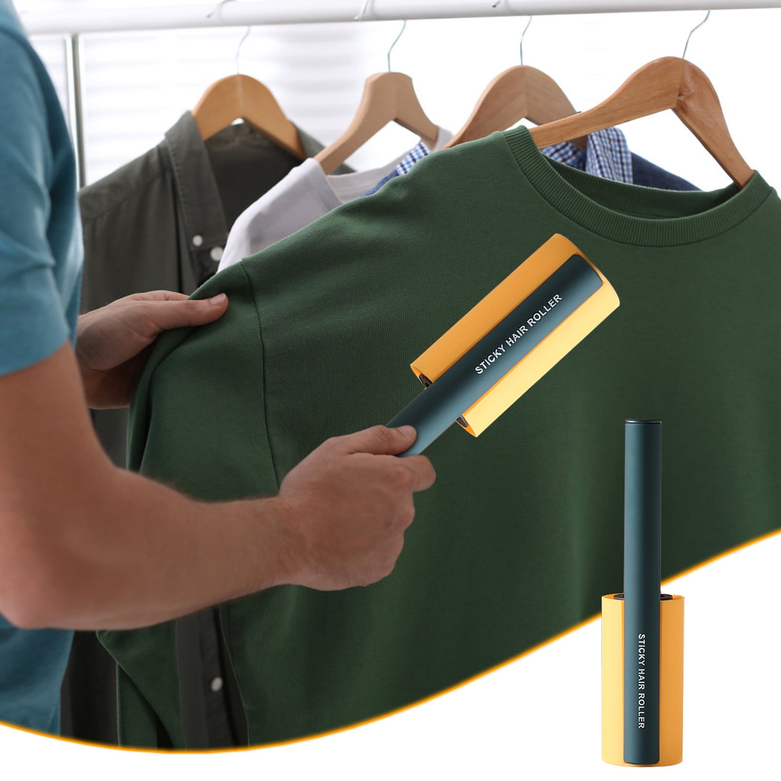 PATLOLLAV Reusable Sticky Picker Set Cleaner Lint Roller Pet Hair ...