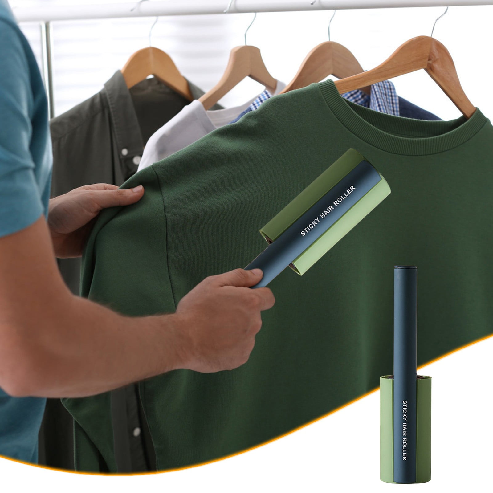 PATLOLLAV Reusable Sticky Picker Set Cleaner Lint Roller Pet Hair ...