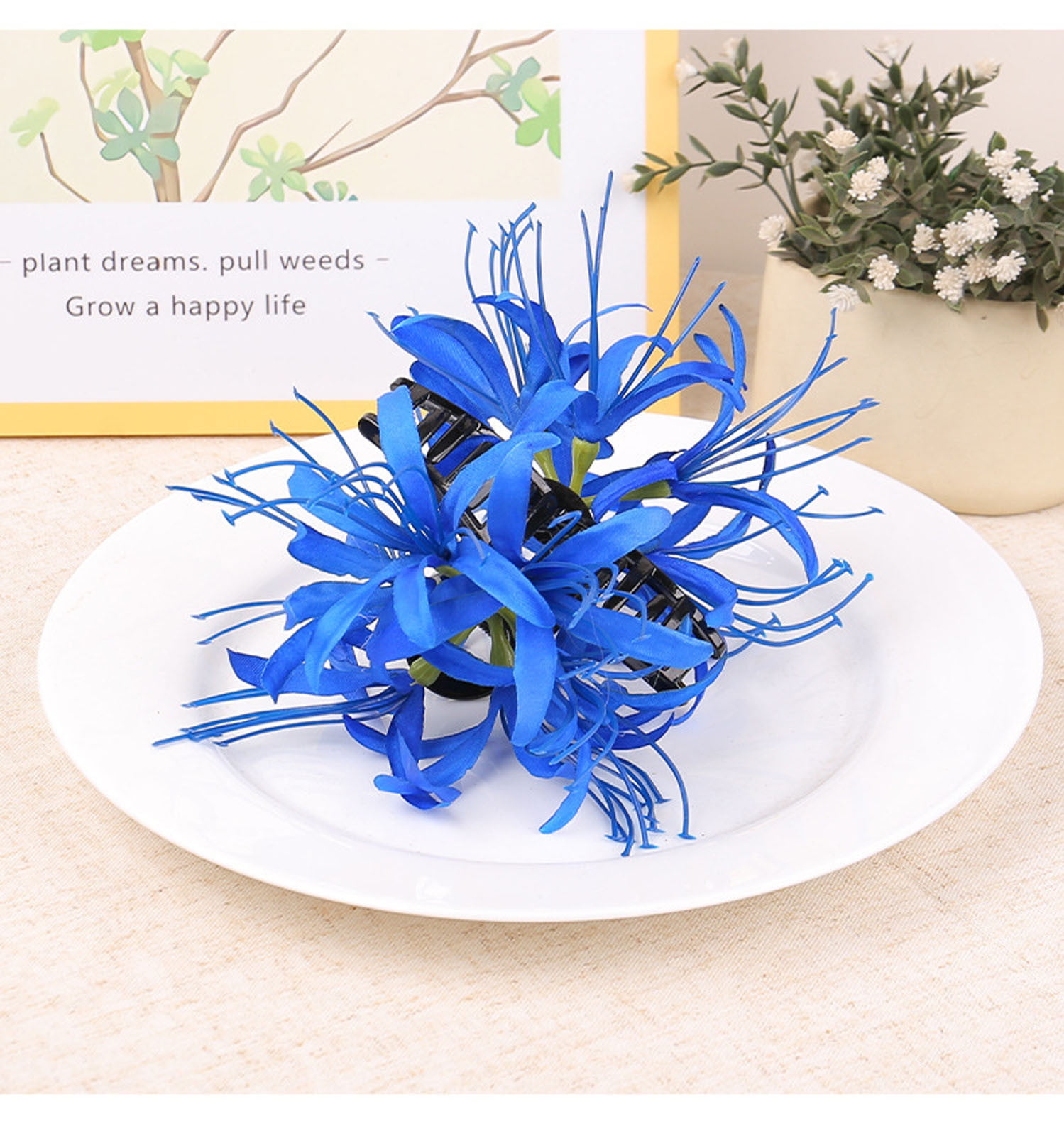 PATLOLLAV Seashore Flower Flowers for Hair 5.1 Inch Hair Flowers Clips ...