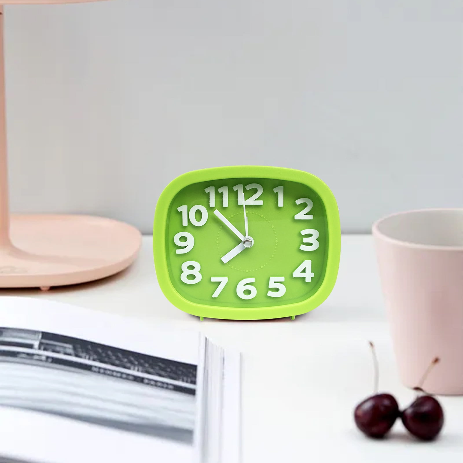 PATLOLLAV Silent Quartz Desk Clock with Elegant 3D Numbers - Home ...