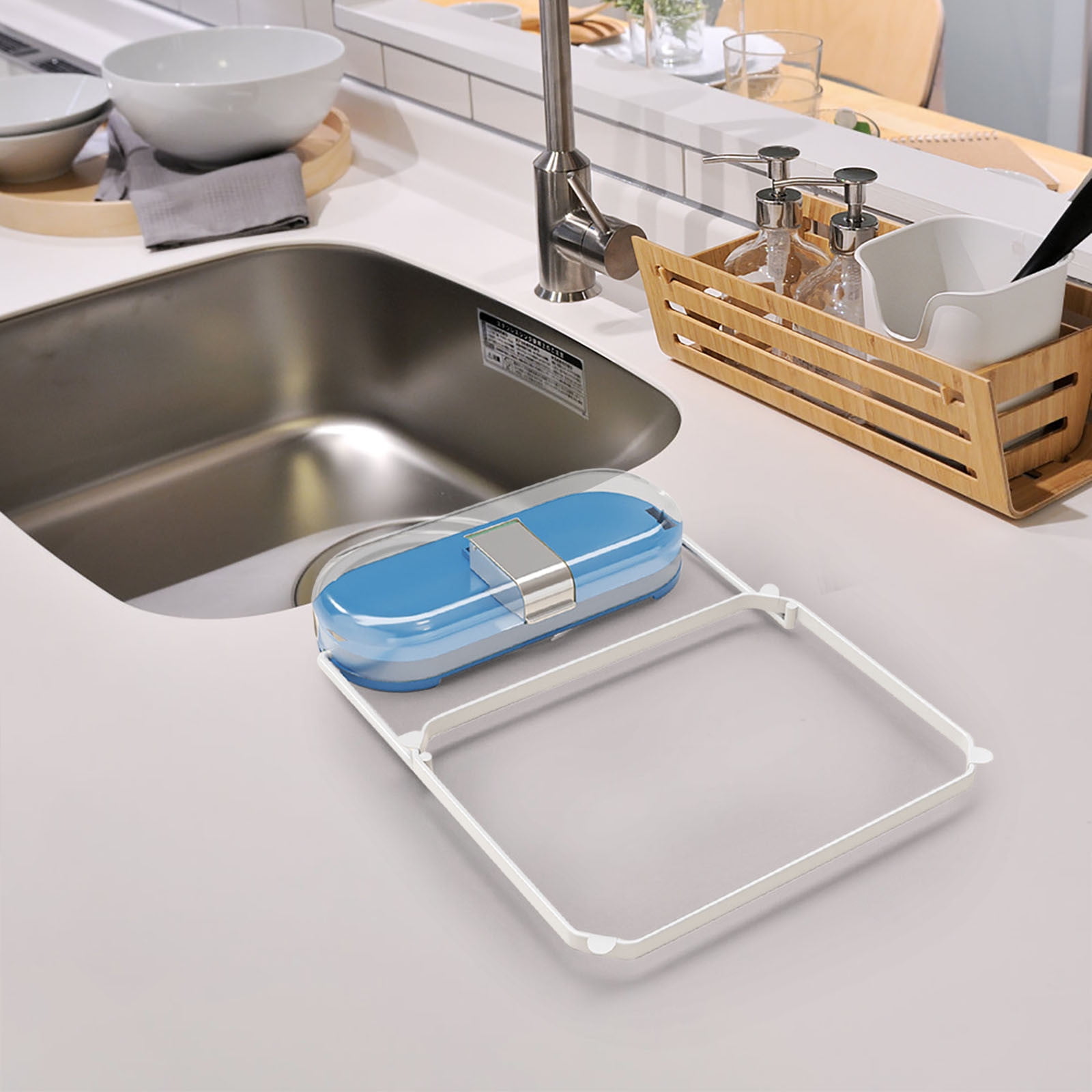 PATLOLLAV Sink Filter Set, Suction Cup Foldable Sink Strainer with 50 ...