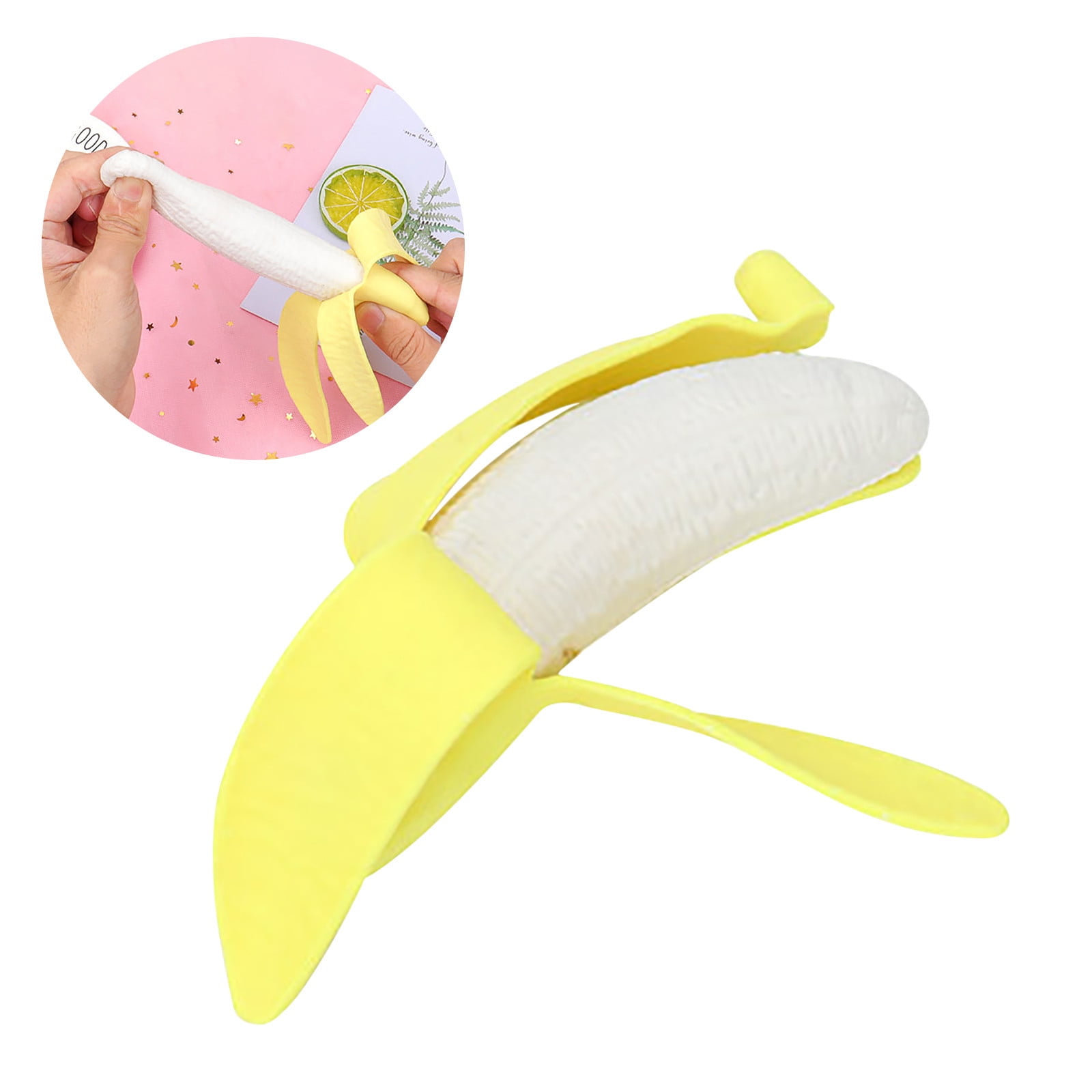 PATLOLLAV Soft Banana Doll,Banana Fidget Toy,Fake Banana Corn Toy Fake ...