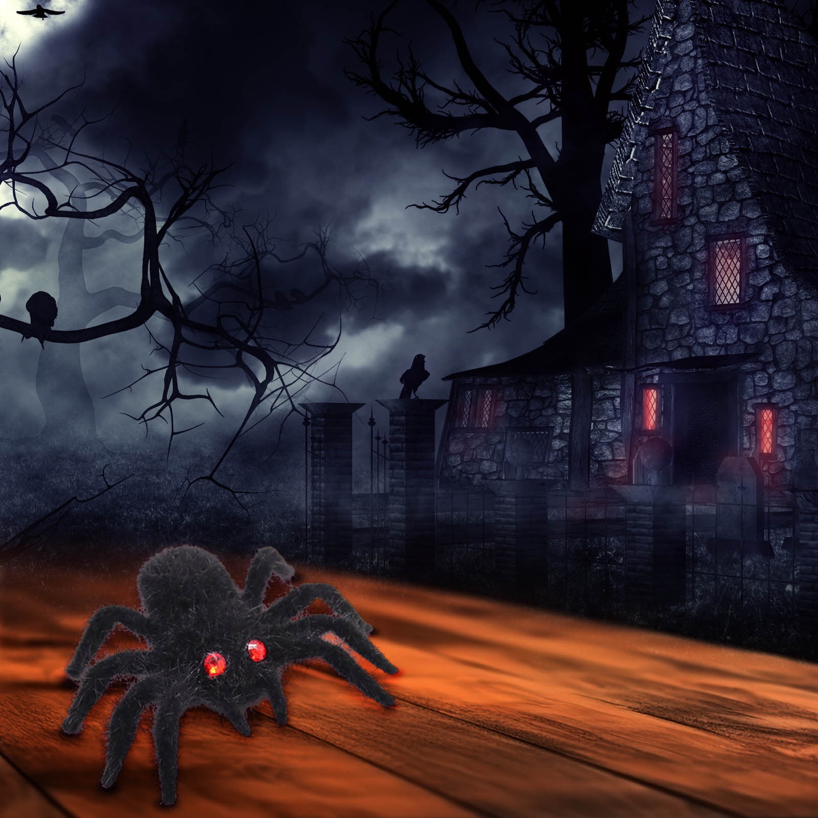 PATLOLLAV Spiders Halloween Decorations Outdoor Indoor,2.5inch Fake ...