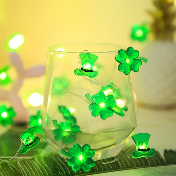 10ft Green String Lights with 20 LED for St Patrick's Day Decorations ...
