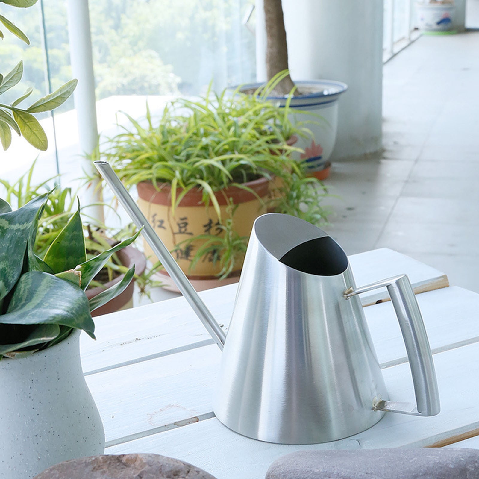 PATLOLLAV Stainless Steel Long Mouth Watering Can 1500mL Long Spout ...
