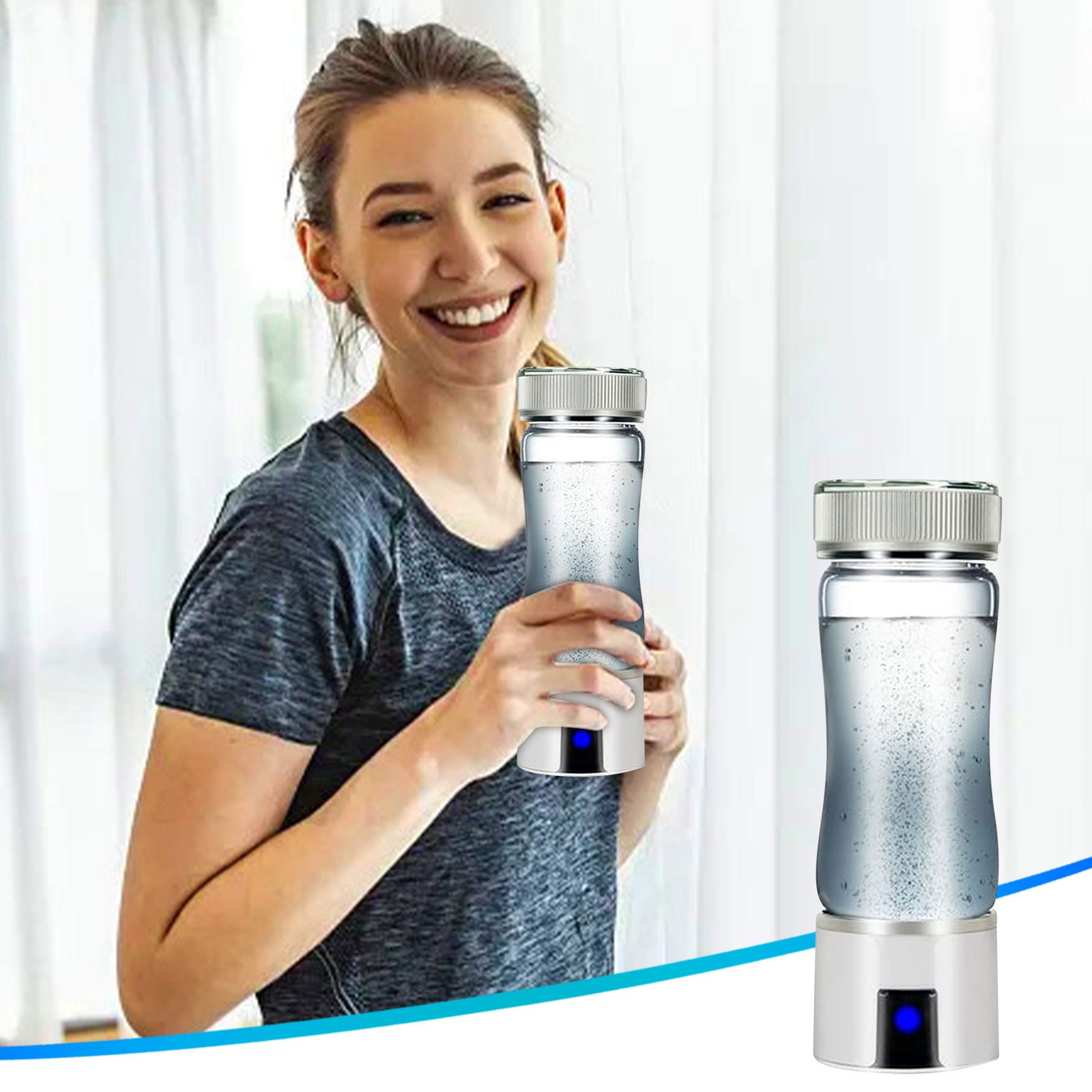 PATLOLLAV THydrogen Water Bottle Maker Machine Rechargeable and Portable Hydrogen Rich Water ...