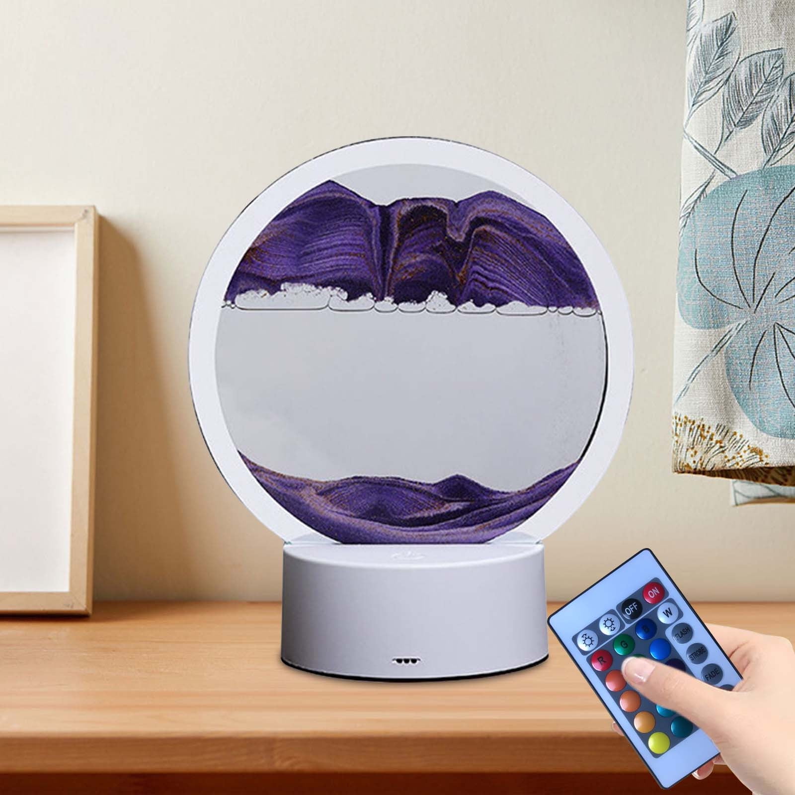 PATLOLLAV Three-Dimensional Sand Painting Desk Lamp, Moving Hourglass ...