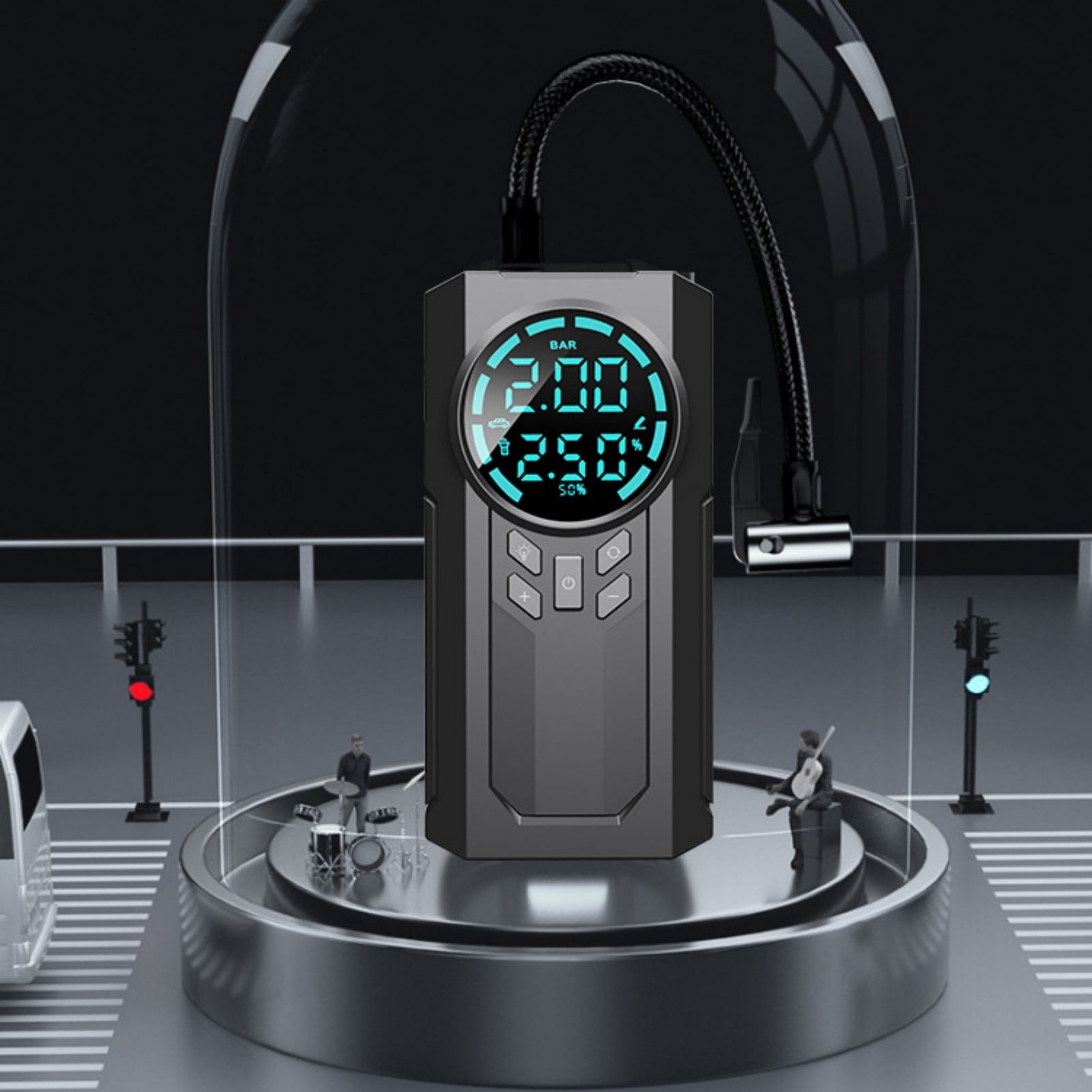 PATLOLLAV Tire Inflator, Cool Portable Air Compressor,Intelligent ...