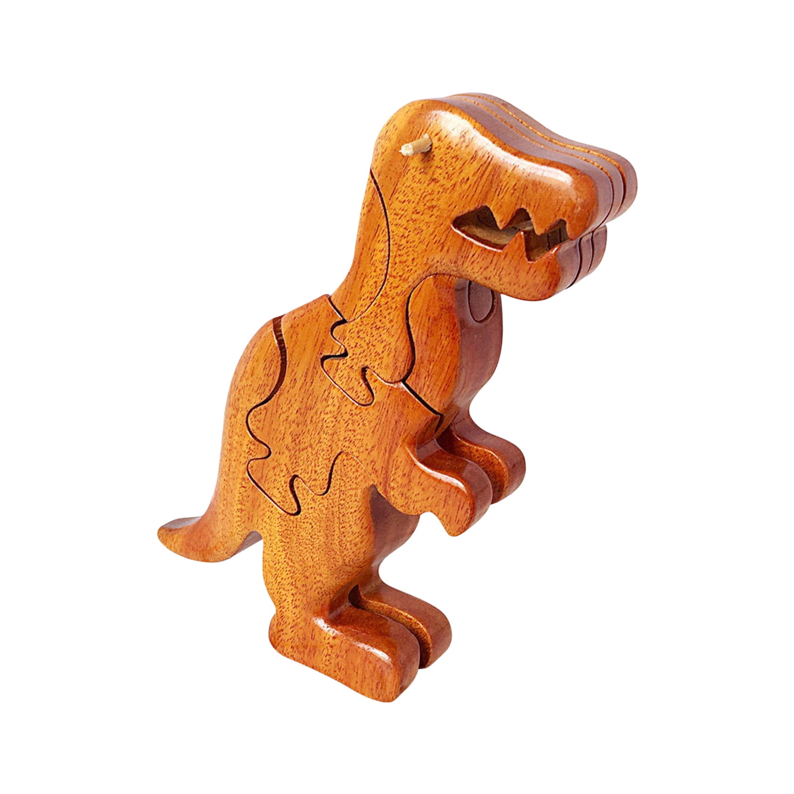 PATLOLLAV Tyrannosaurus Wooden Toy Model,Children Puzzle Unlock Mortise ...