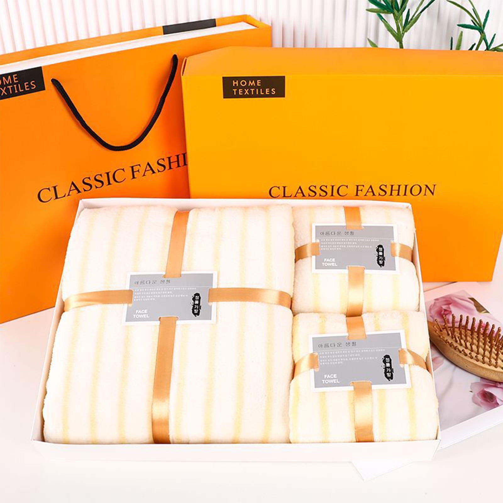 PATLOLLAV Ultra-Soft 3-Piece Cotton Towel Set with Gift Box,Daily Use ...