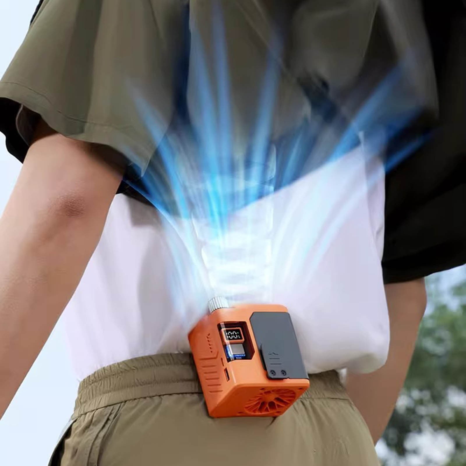 PATLOLLAV Waist Fan,Belt Fan,Portable Clip Fan with Battery,24-Hour ...