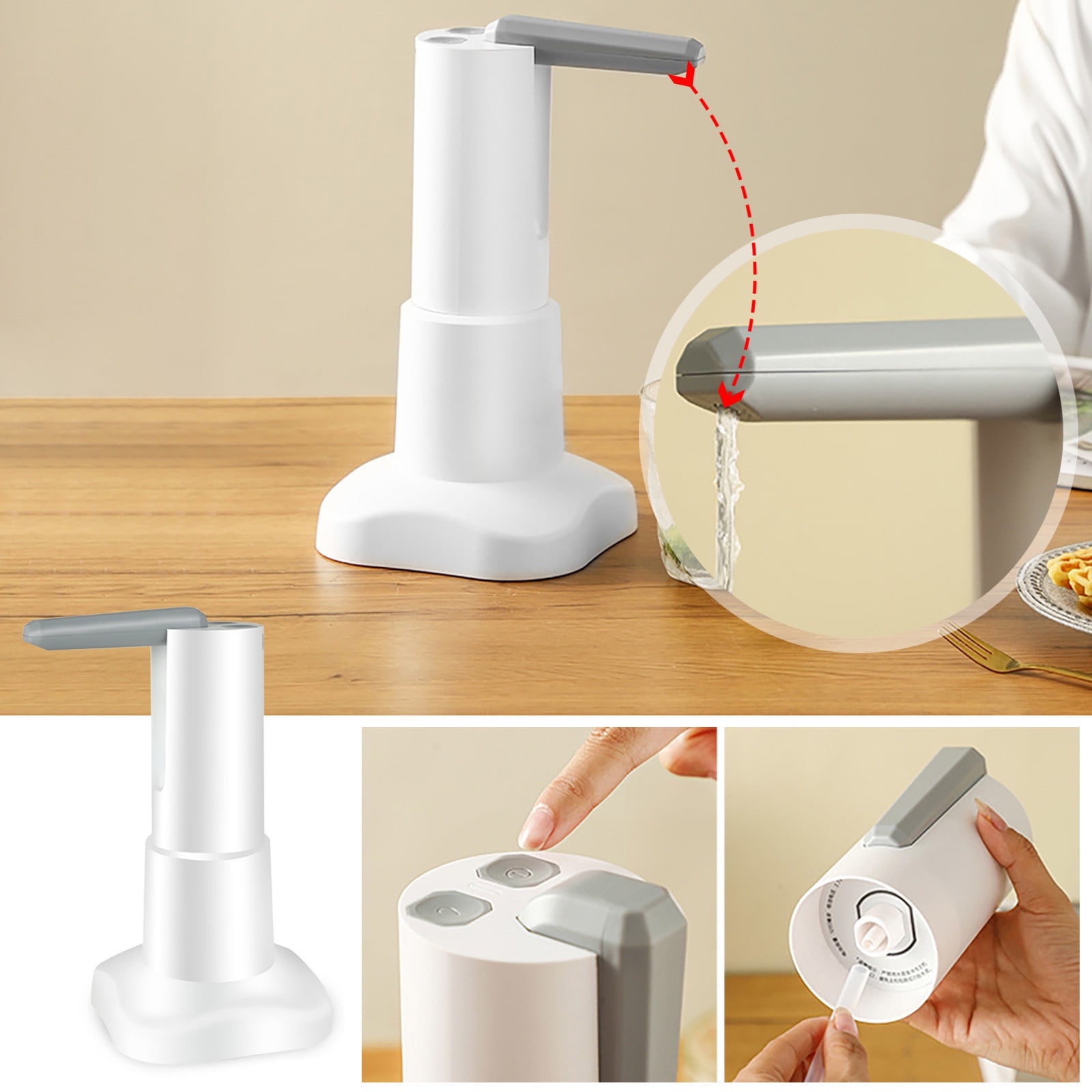 PATLOLLAV Water Bottle Pump,Bucket Water Pump,USB Charging Universal ...