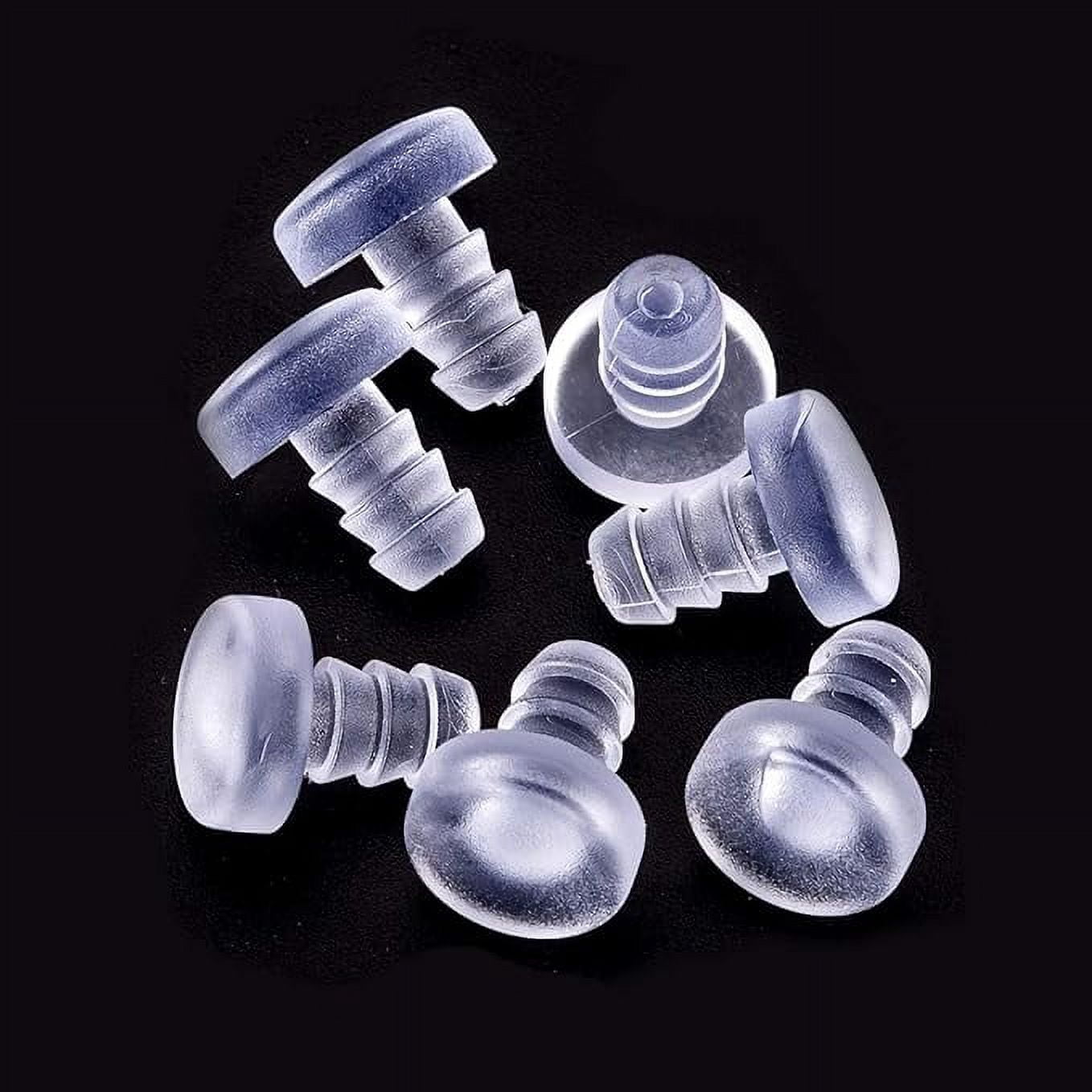 PATOPS 30 pcs 4.8mm Glass Top Table Bumper with Stem, Clear Rubber ...