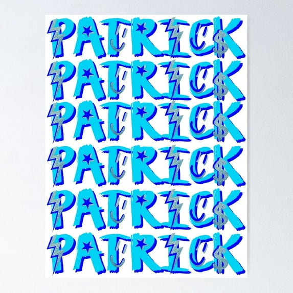 PATRICK name Poster - KIRA.992, UNFRAMED-12x18 - Walmart.com
