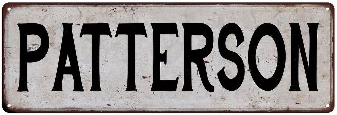 PATTERSON Vintage Look Rustic Chic Metal Sign 8x24 108240036932 ...