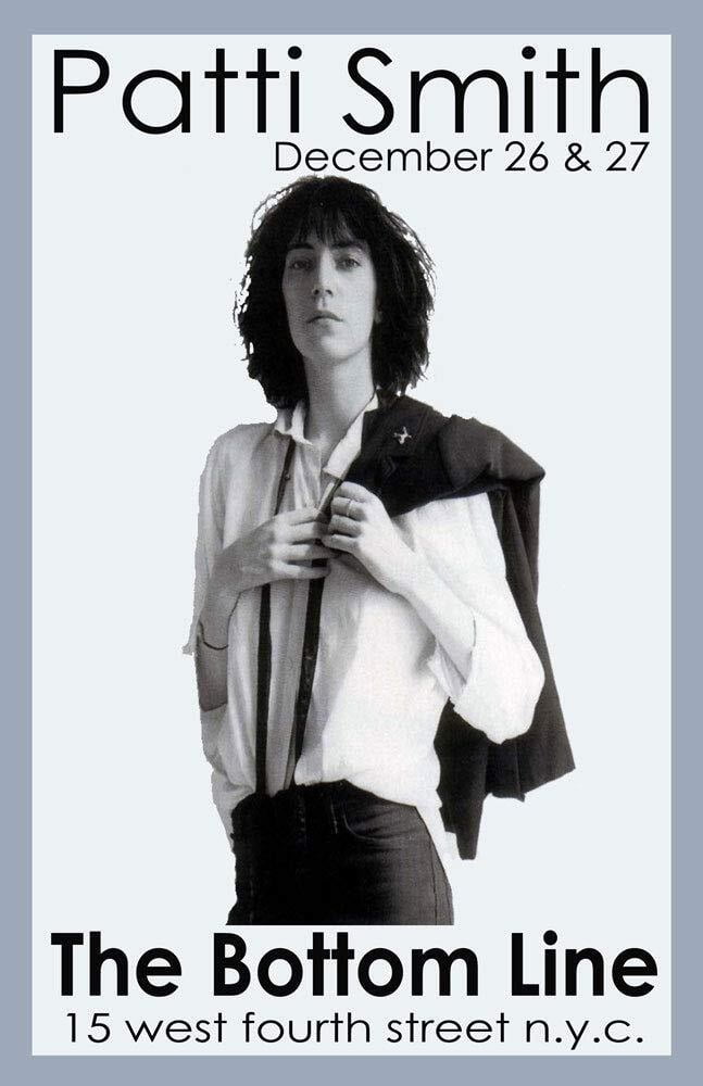 PATTI SMITH REPLICA BOTTOM LINE 1975 CONCERT POSTER - Walmart.com