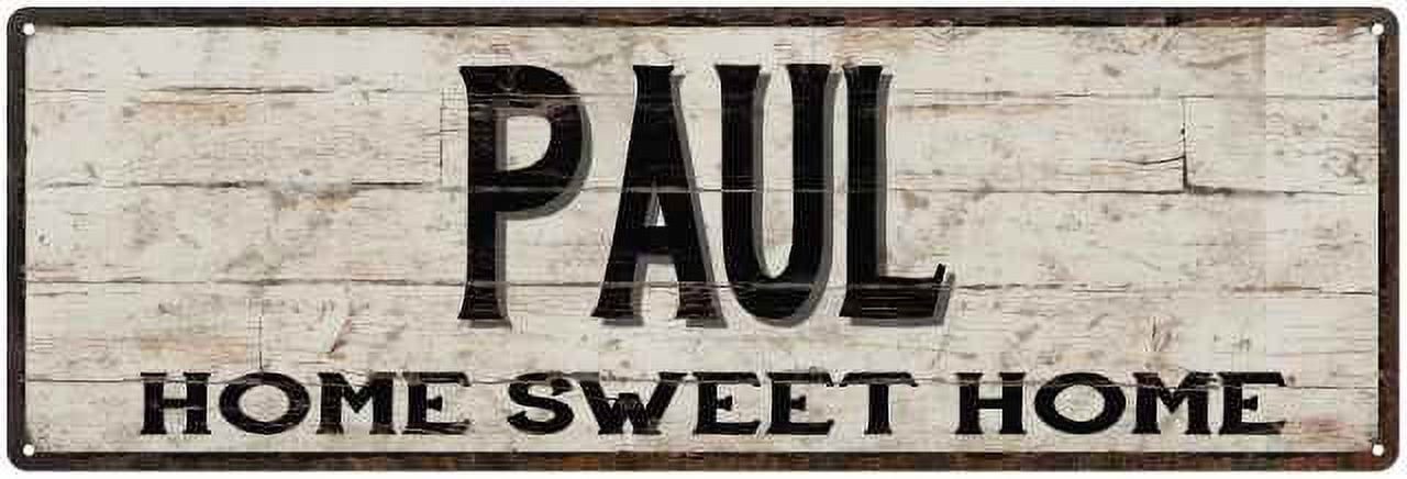 PAUL Rustic Home Sweet Home Sign Gift 6x18 Metal Decor 106180084401 ...