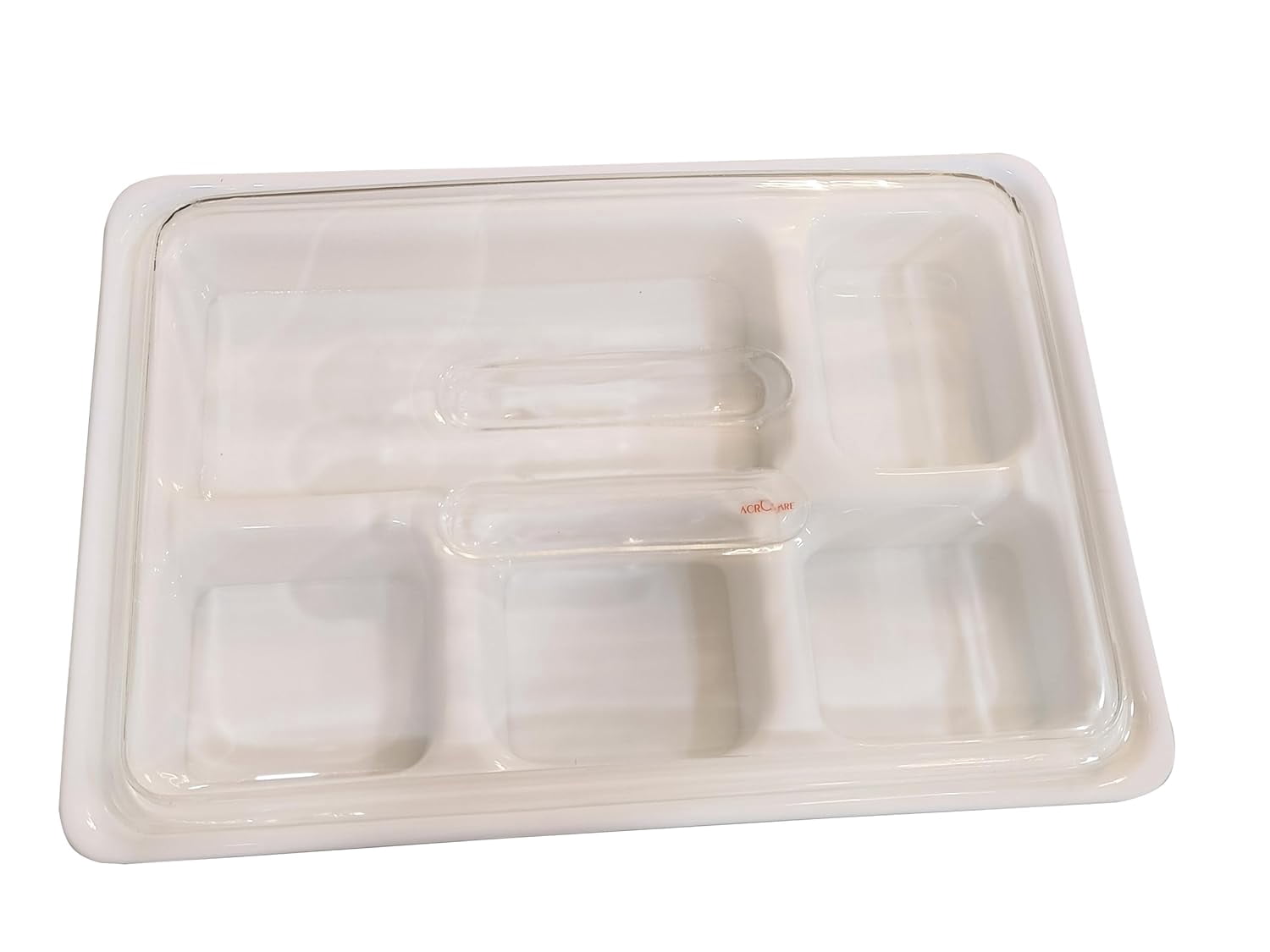 PAUL SONS Hospitality Acrylic Partition Plate with 5 Compartment Plate ...