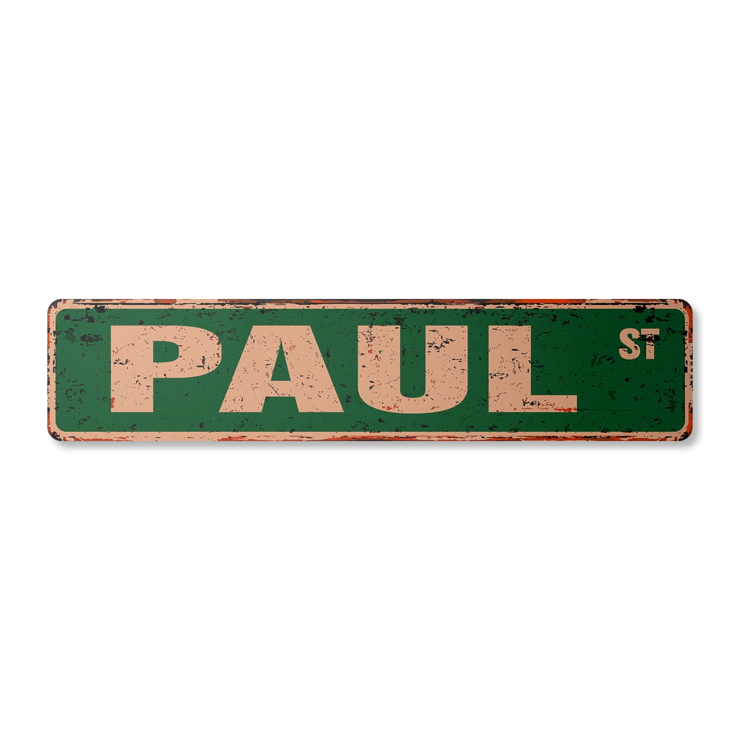 PAUL Vintage Plastic Street Sign Childrens Name Room Sign | Indoor ...