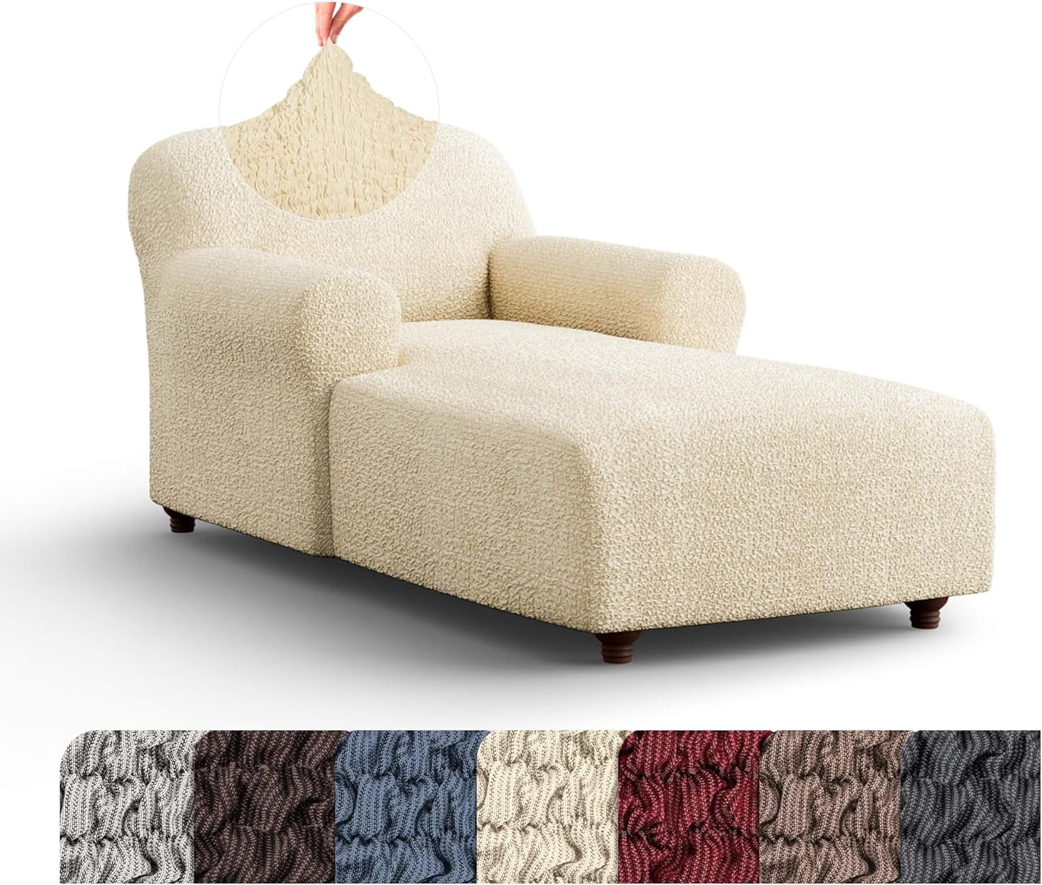 PAULATO BY GA.I.CO. Chaise Lounge Cover Lounge Chair Sofa Slipcover ...