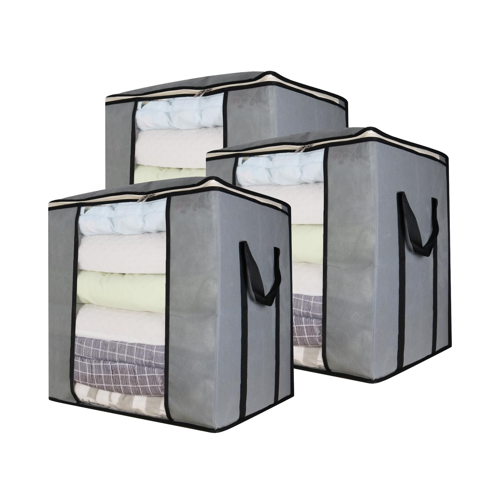 PAUQQU Clothes Storage, Foldable EC36 Blanket Storage Bags, Storage ...