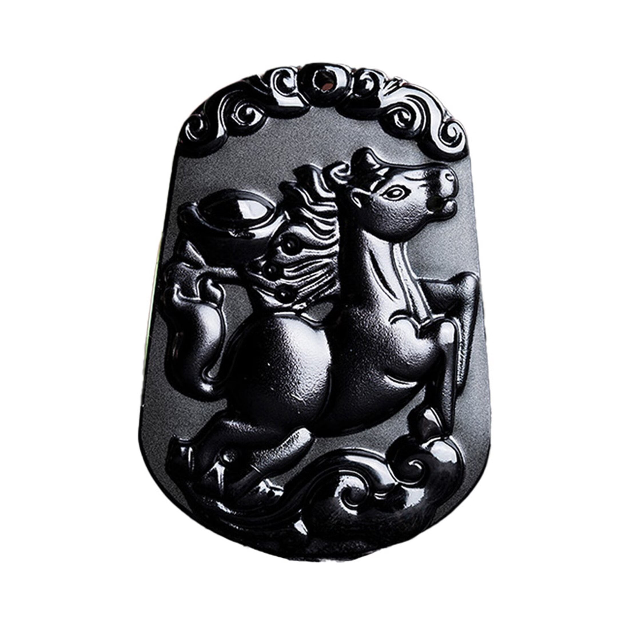 PAURO 12 Chinese Zodiac Necklace for Men Lucky Charms Sign Dragon Horse ...