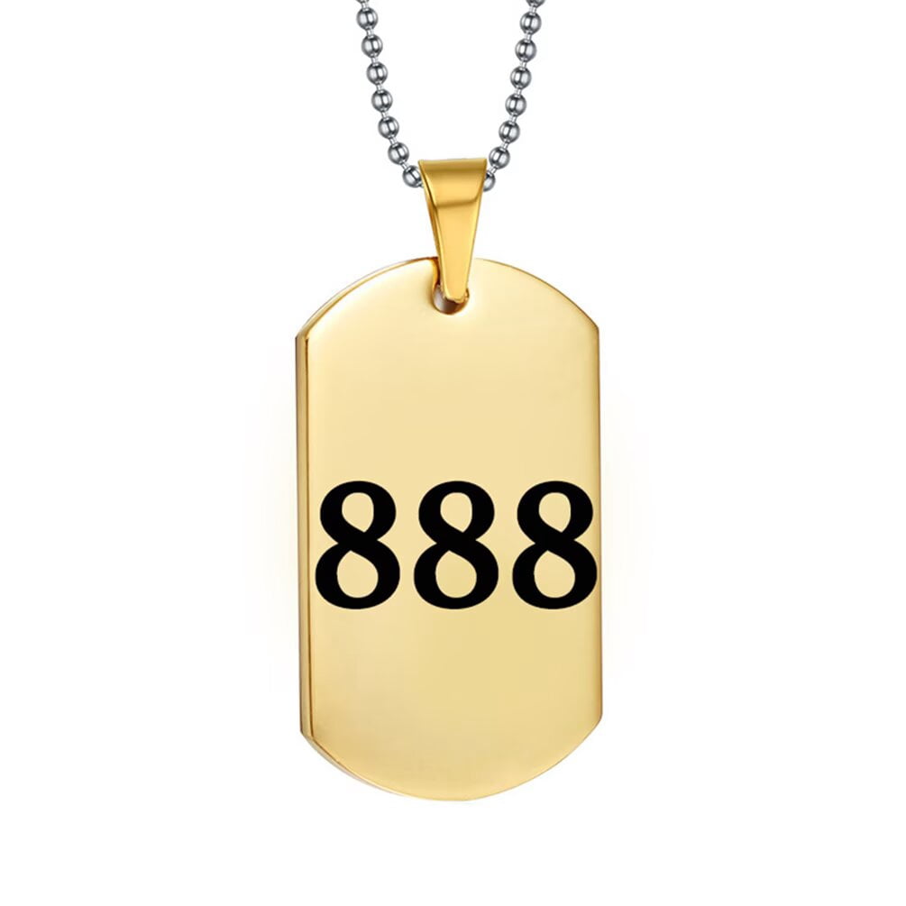 PAURO Angel Number Necklace for Men 000 111 222 333 444 555 666 777 888 ...